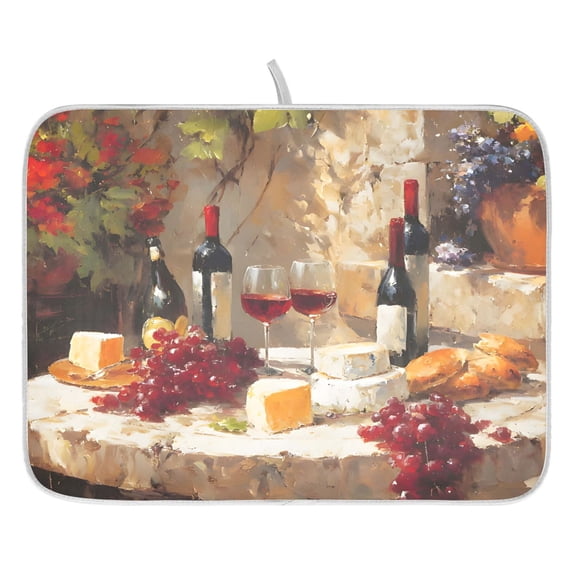 Dish Drying Mat for Kitchen Counter 18x24 A Sumptuous Meal Absorbent ...