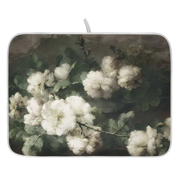 Dish Drying Mat for Kitchen Counter 18x24 Flowers Modern Farmhouse ...