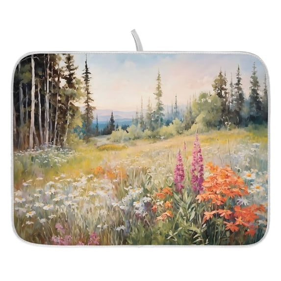 Dish Drying Mat for Kitchen Counter 18x24 Wildflowers in A Variety Of ...