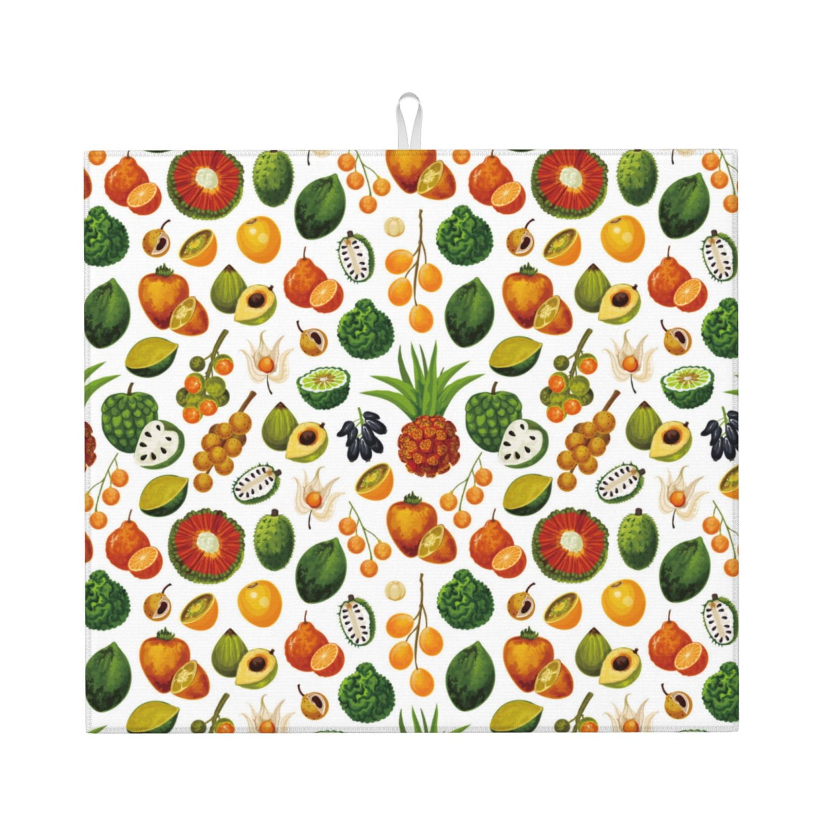 Dish Drying Mat, lemon fruits vegetables Highly Absorbent Drying Matt ...