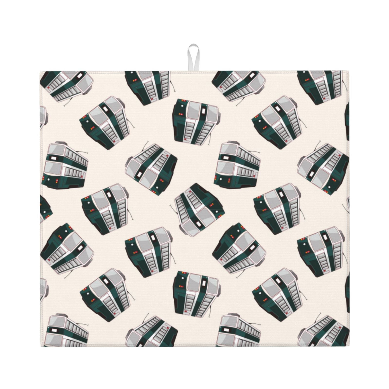 Dish Drying Mat, subway Print Highly Absorbent Drying Matt Kitchen ...