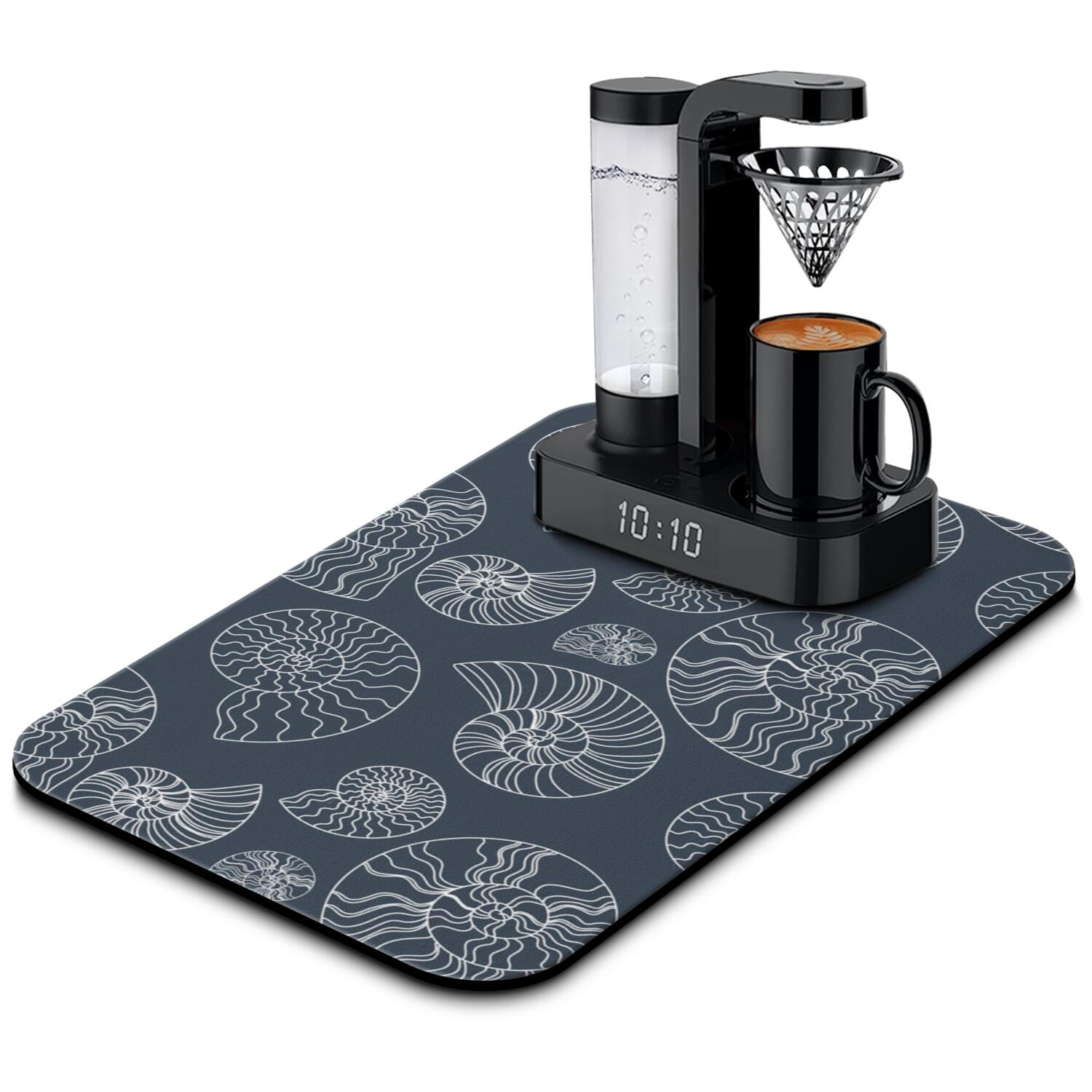 Dish Drying Mat with Seahorse Design - Under Machine Pad with Ocean ...