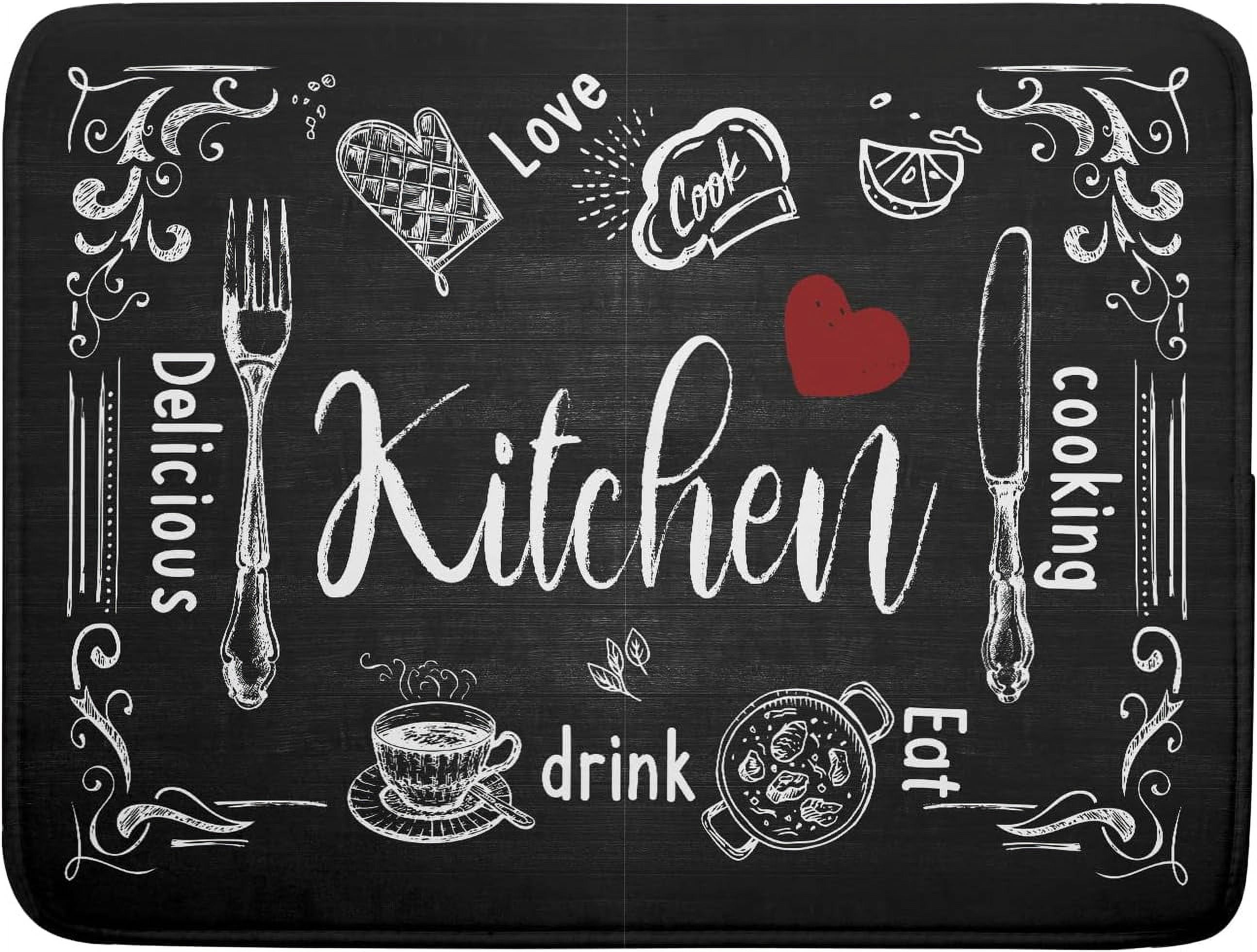 Dish Drying Mats for Kitchen Counter 16 x 18 Inch, Kitchen Drying Mat ...