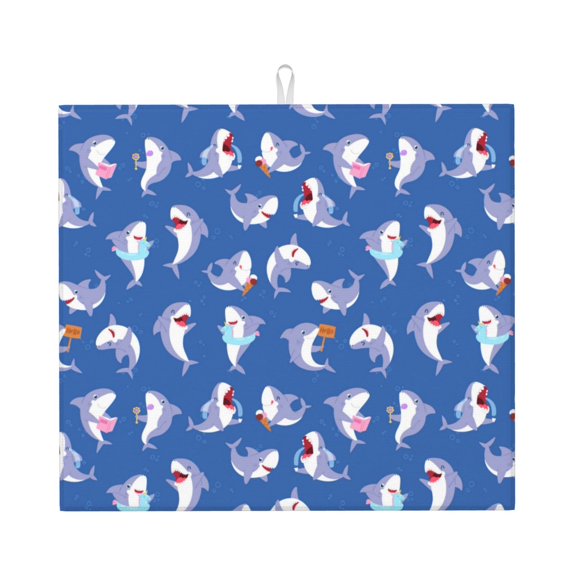 Dish Drying Mats for Kitchen Counter - Cartoon Funny Happy Cute Smiling ...