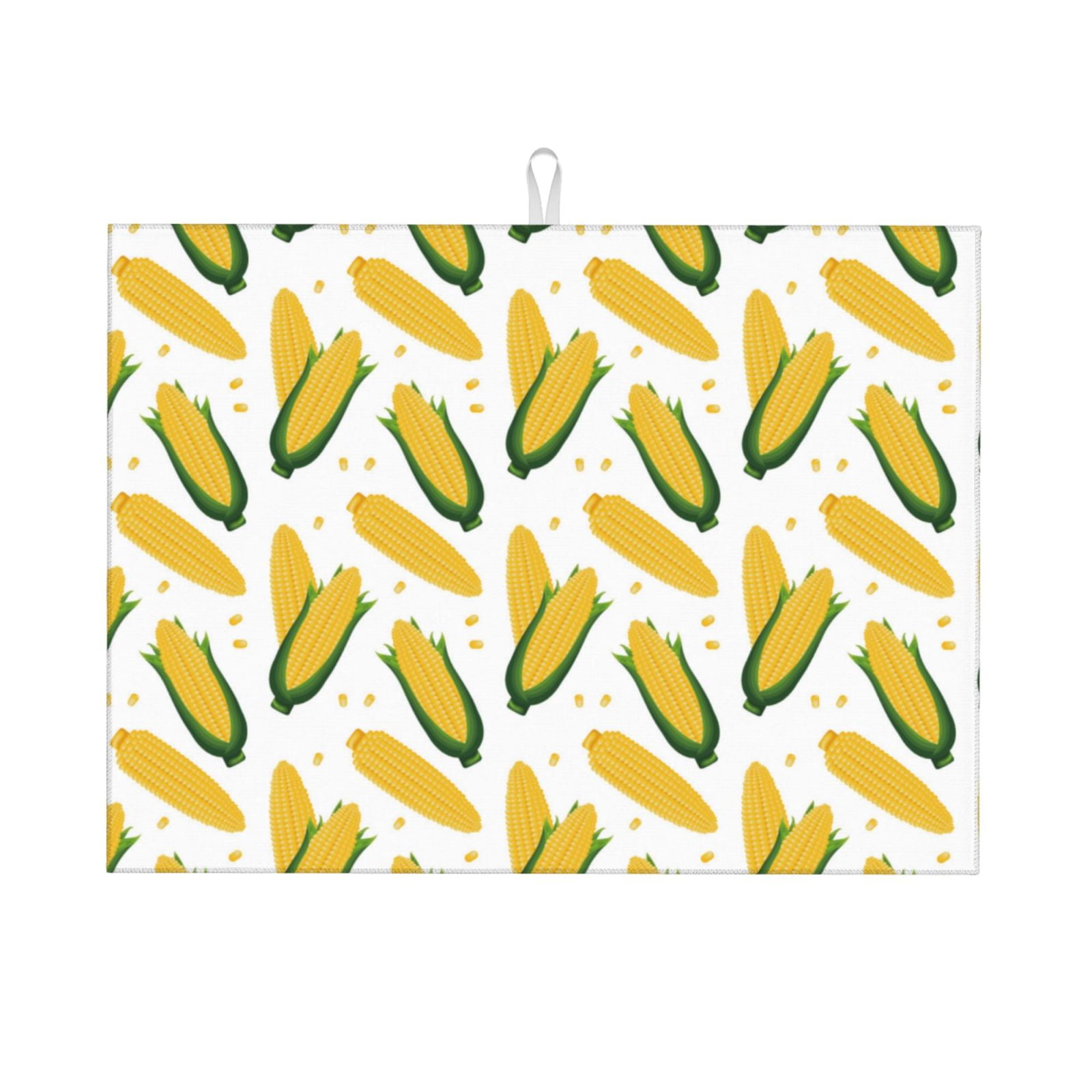 Dish Drying Mats for Kitchen Counter - Cute Corn Food 18x24in Dish ...