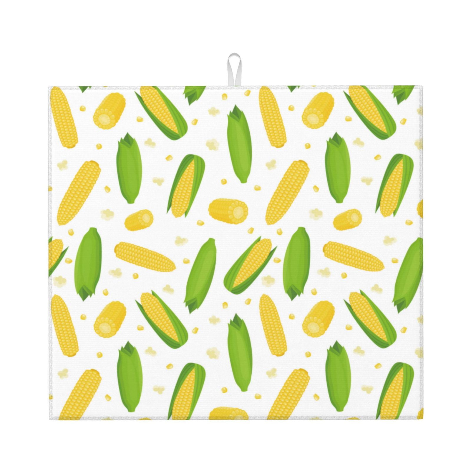 Dish Drying Mats for Kitchen Counter, Cute Full Corn 16x18in Dish ...