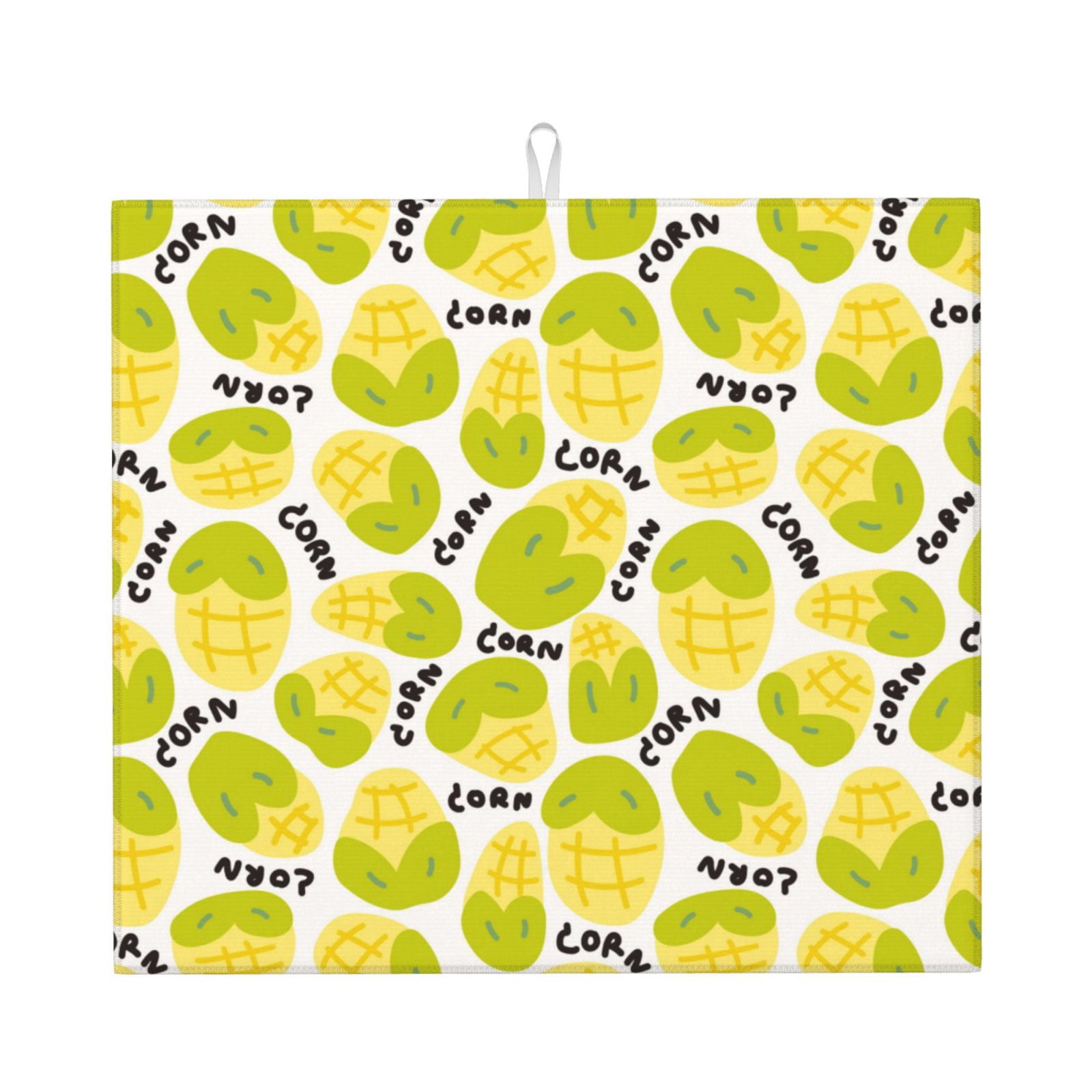 Dish Drying Mats for Kitchen Counter, Cute Gold Corn 16x18in Dish ...