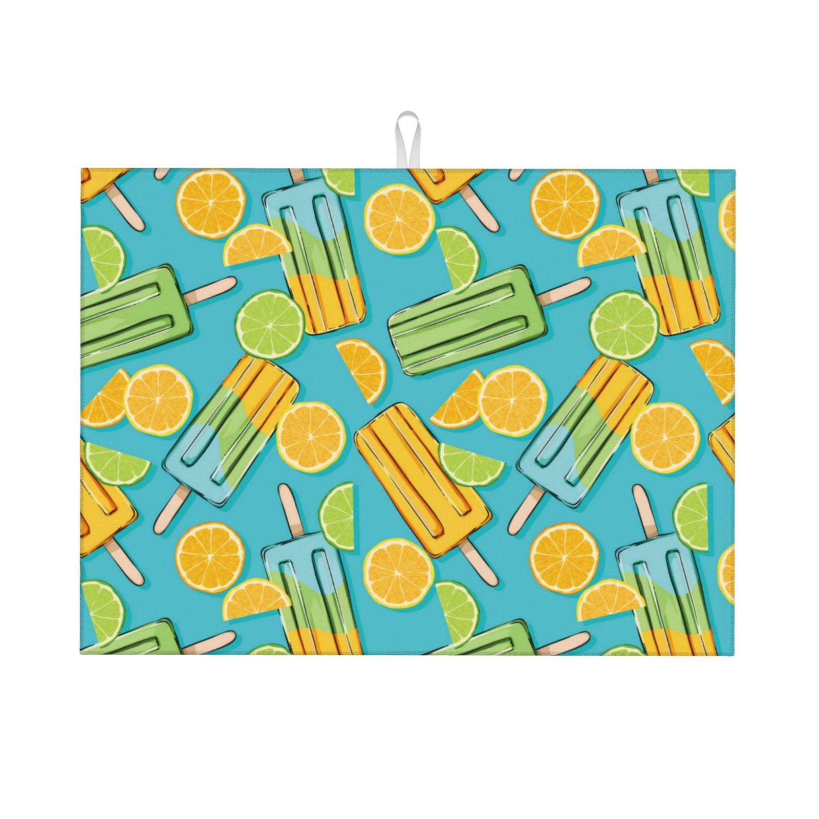 Dish Drying Mats for Kitchen Counter - Cute Lemon Ice Cream 18x24in ...