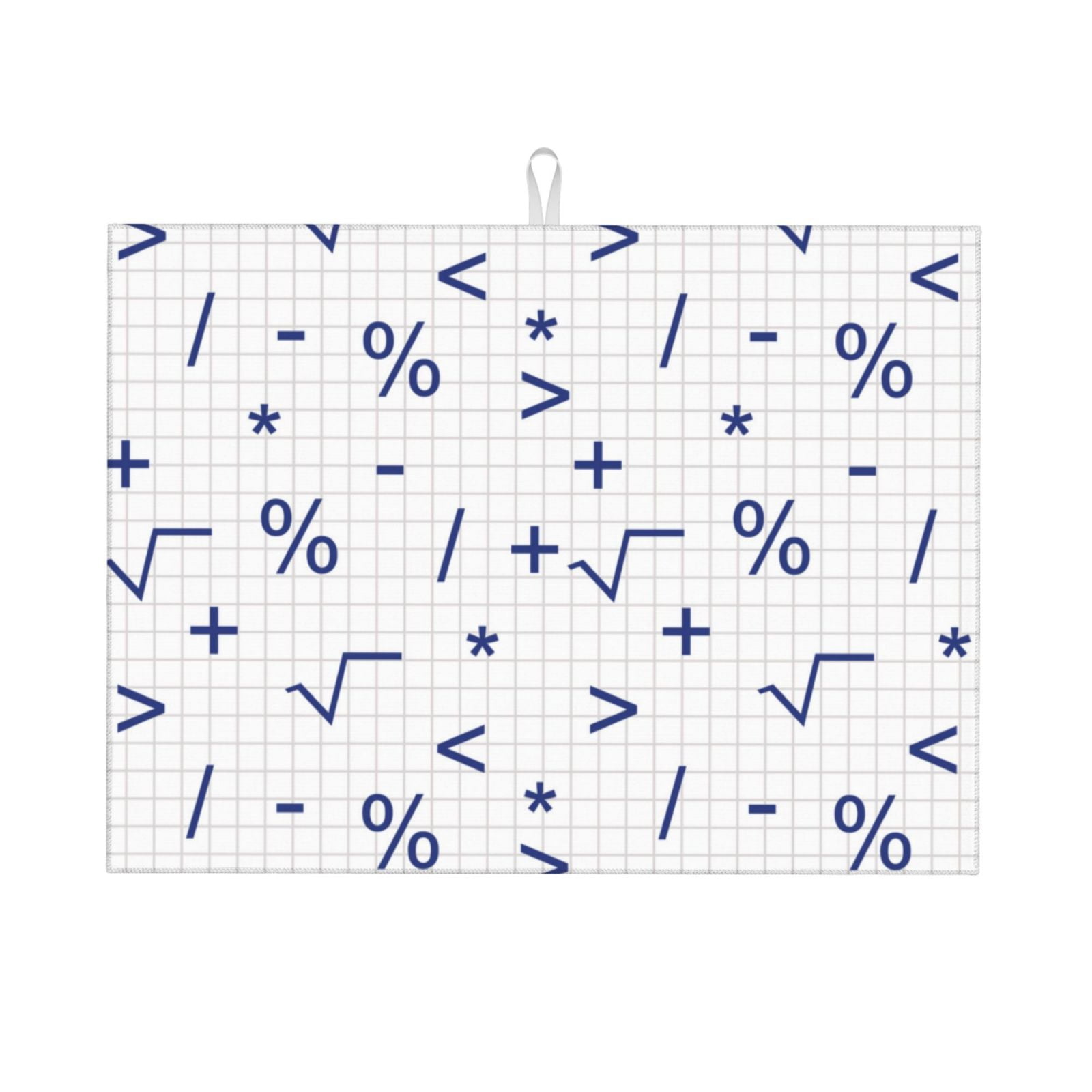 Dish Drying Mats for Kitchen Counter - Math Symbol Print comical ...