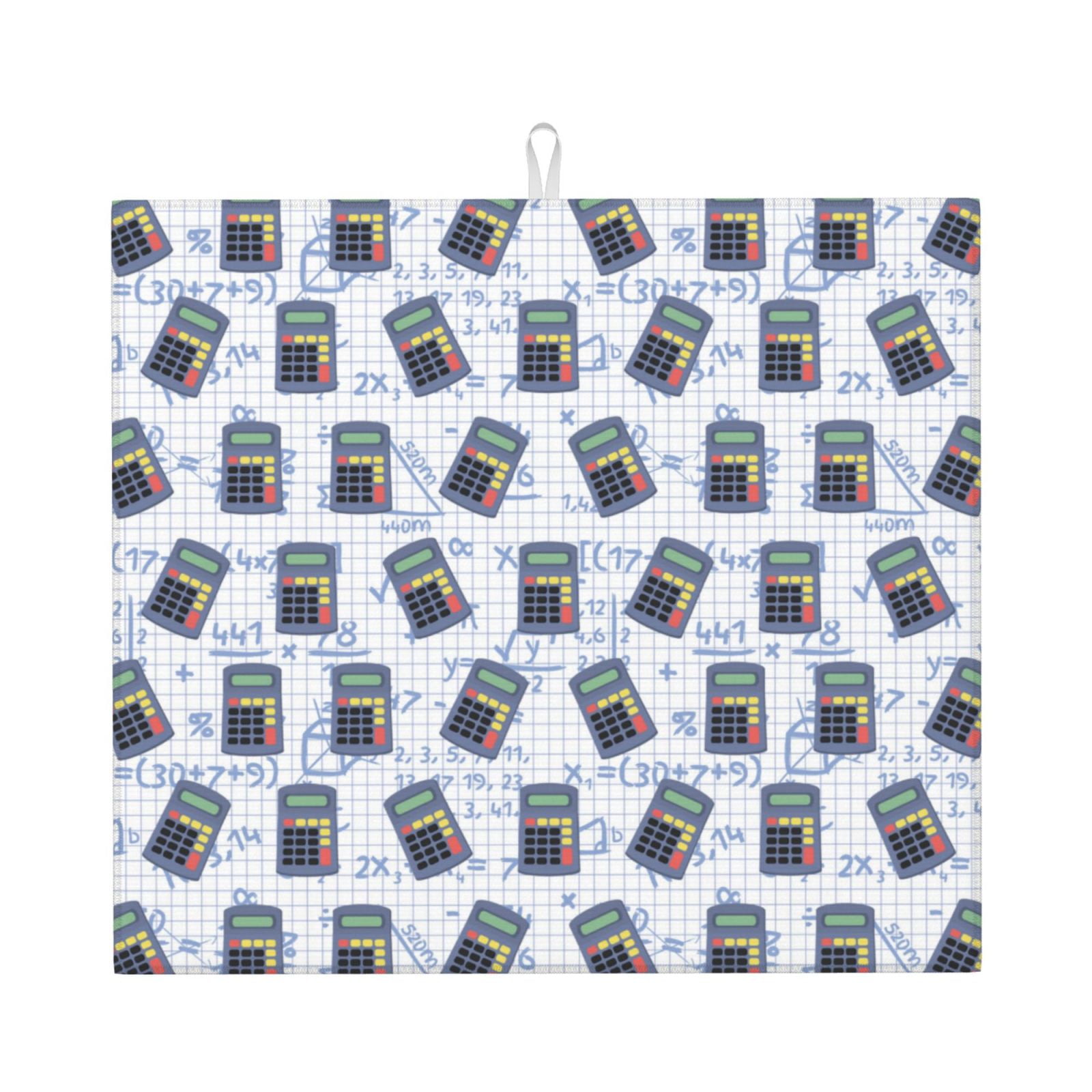 Dish Drying Mats for Kitchen Counter, Math number Print calculator ...