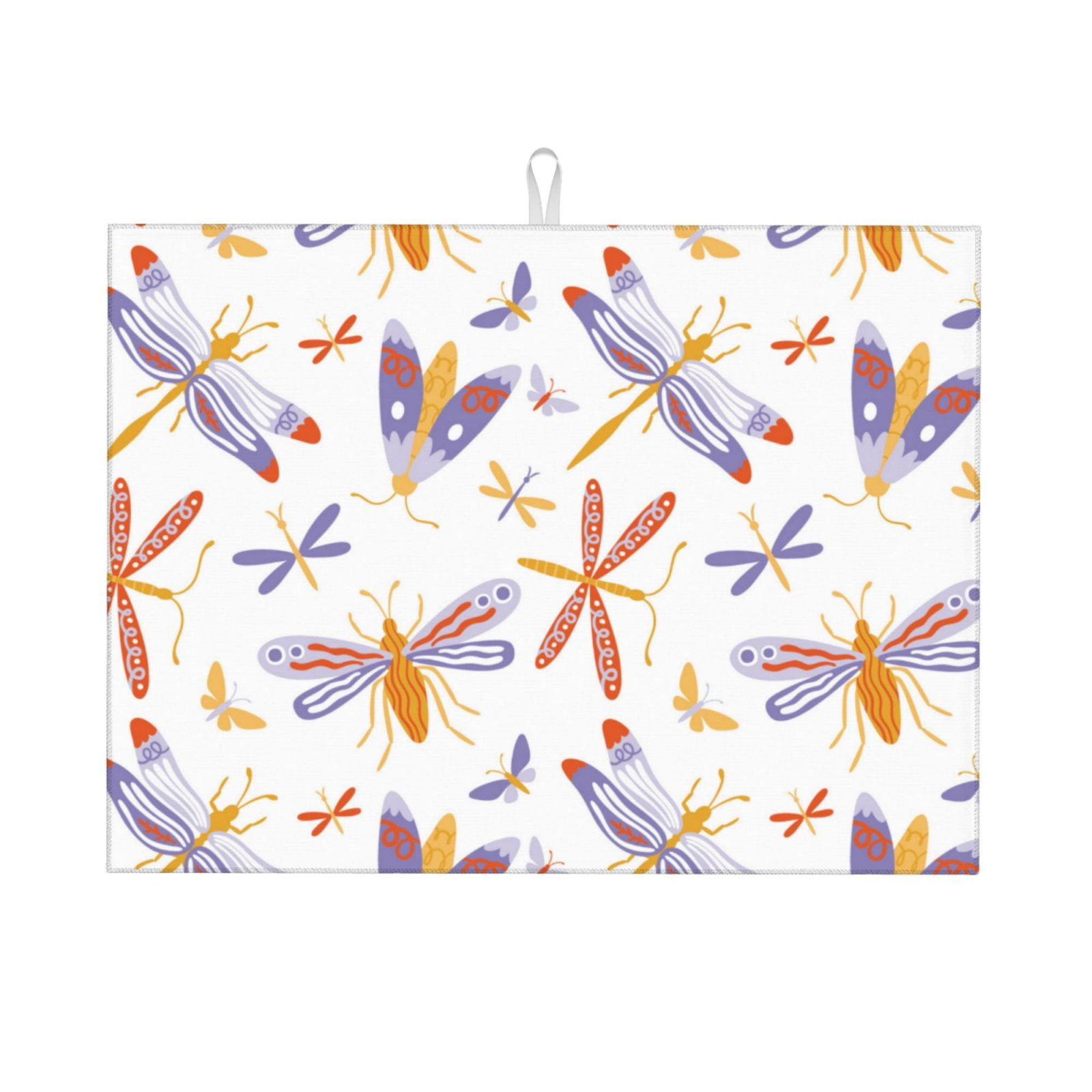 Dish Drying Mats for Kitchen Counter - Moths Dragonflies Butterflies ...