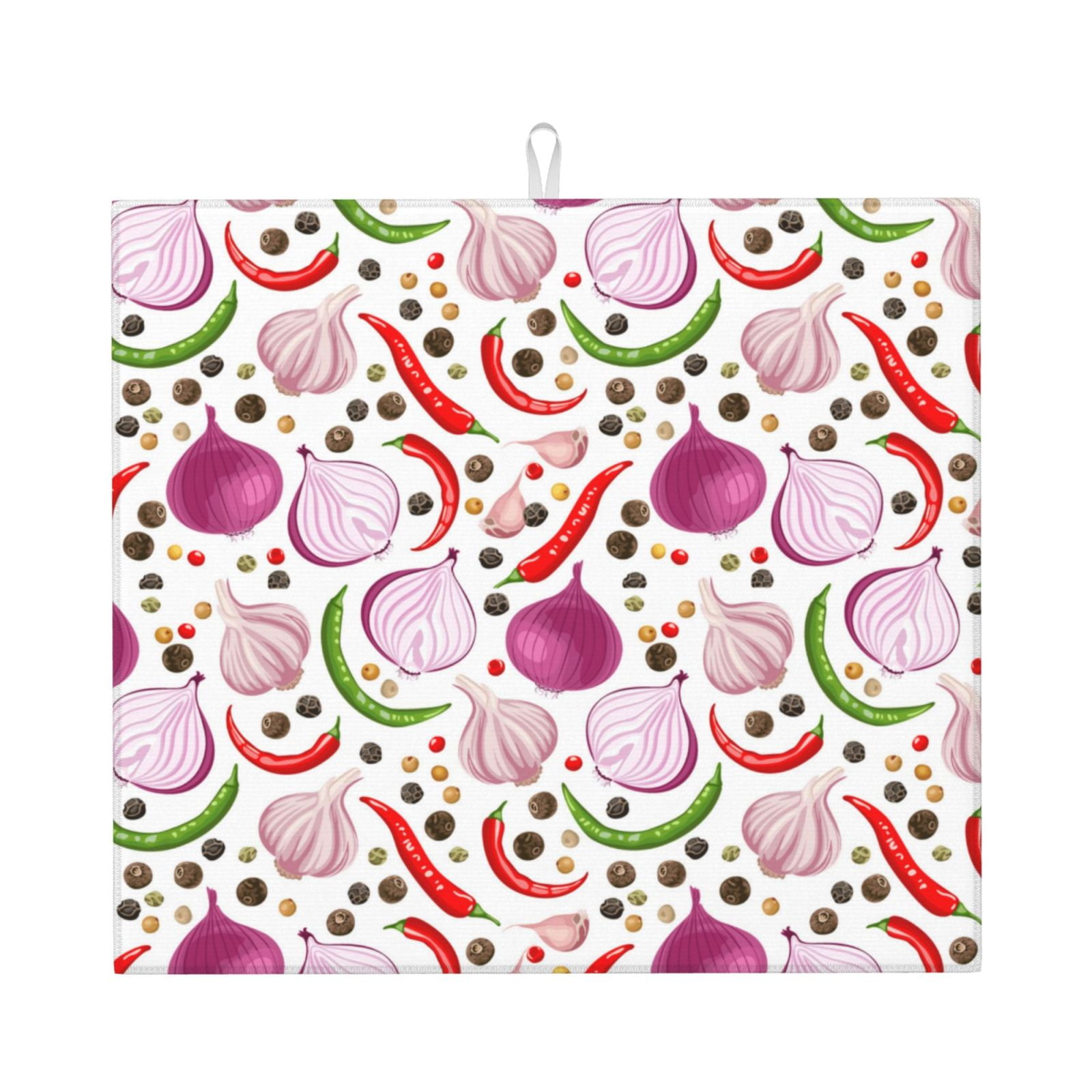 Dish Drying Mats for Kitchen Counter, Onion bell pepper 16x18in Dish ...
