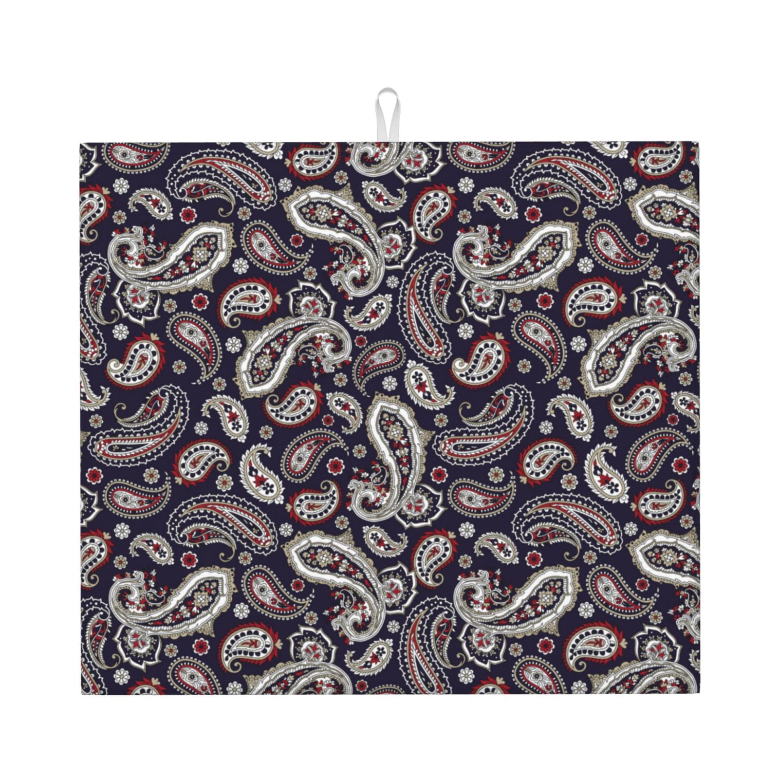Dish Drying Mats for Kitchen Counter, Paisley Pattern No.9069 16x18in Dish Drying Pad Coffee Mat ...
