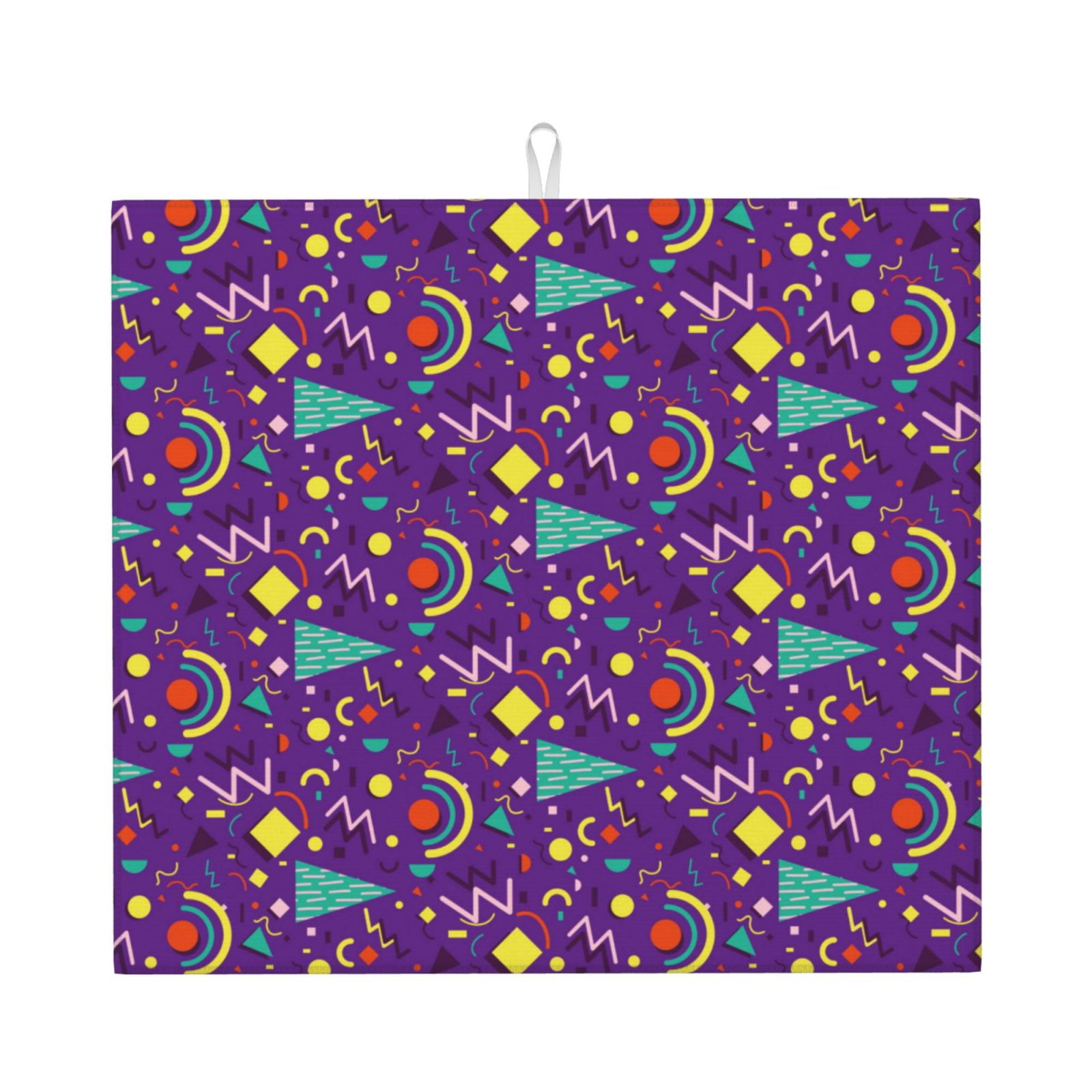 Dish Drying Mats for Kitchen Counter, Retro 80s Style 16x18in Dish ...