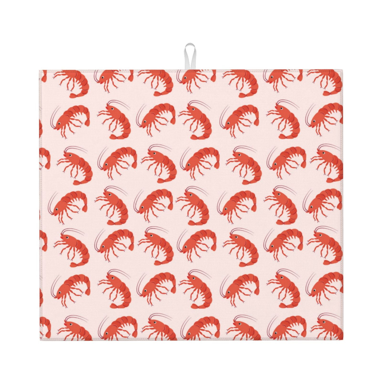 Dish Drying Mats for Kitchen Counter, Shrimp No.9081 16x18in Dish ...