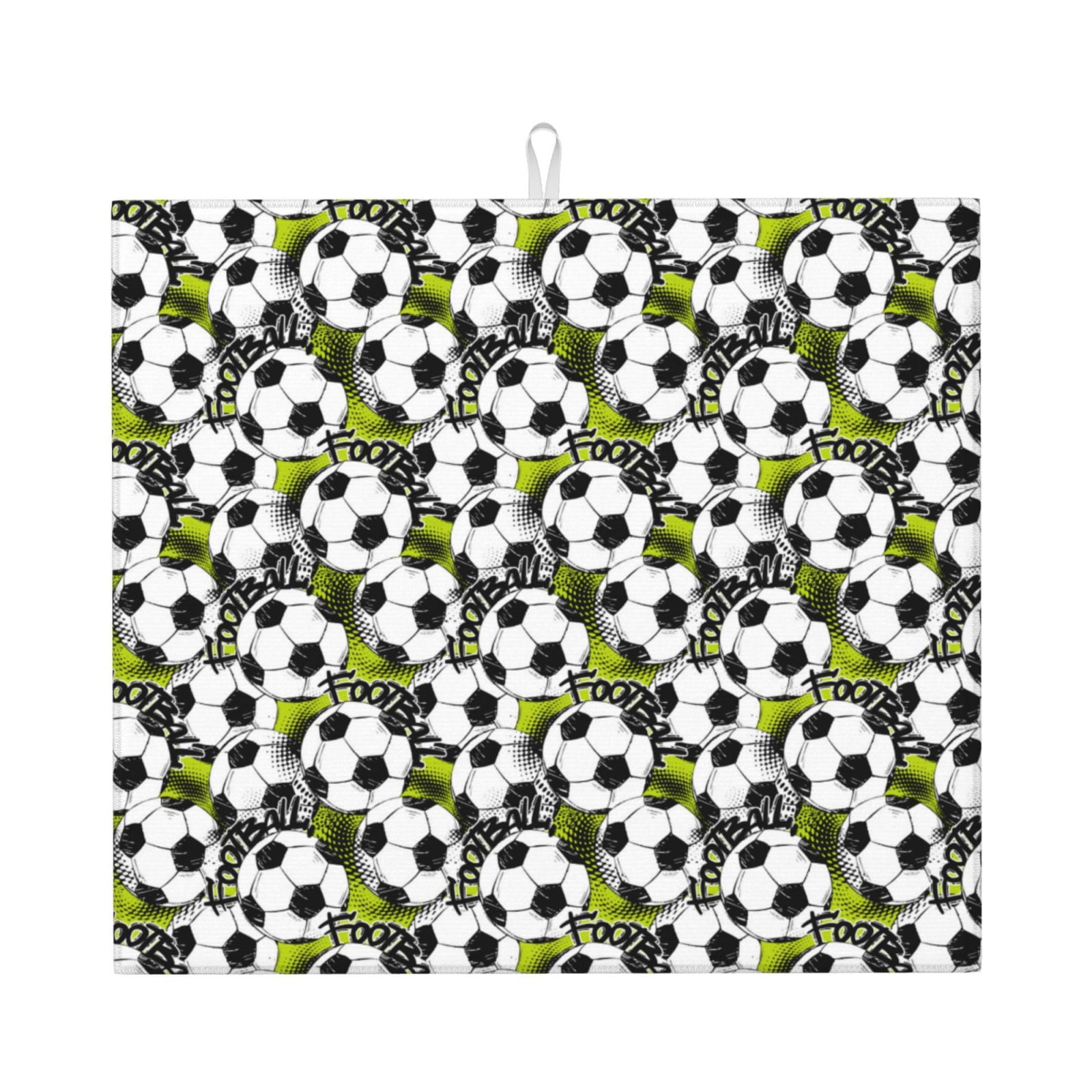 Dish Drying Mats for Kitchen Counter, Soccer and Football 16x18in Dish ...