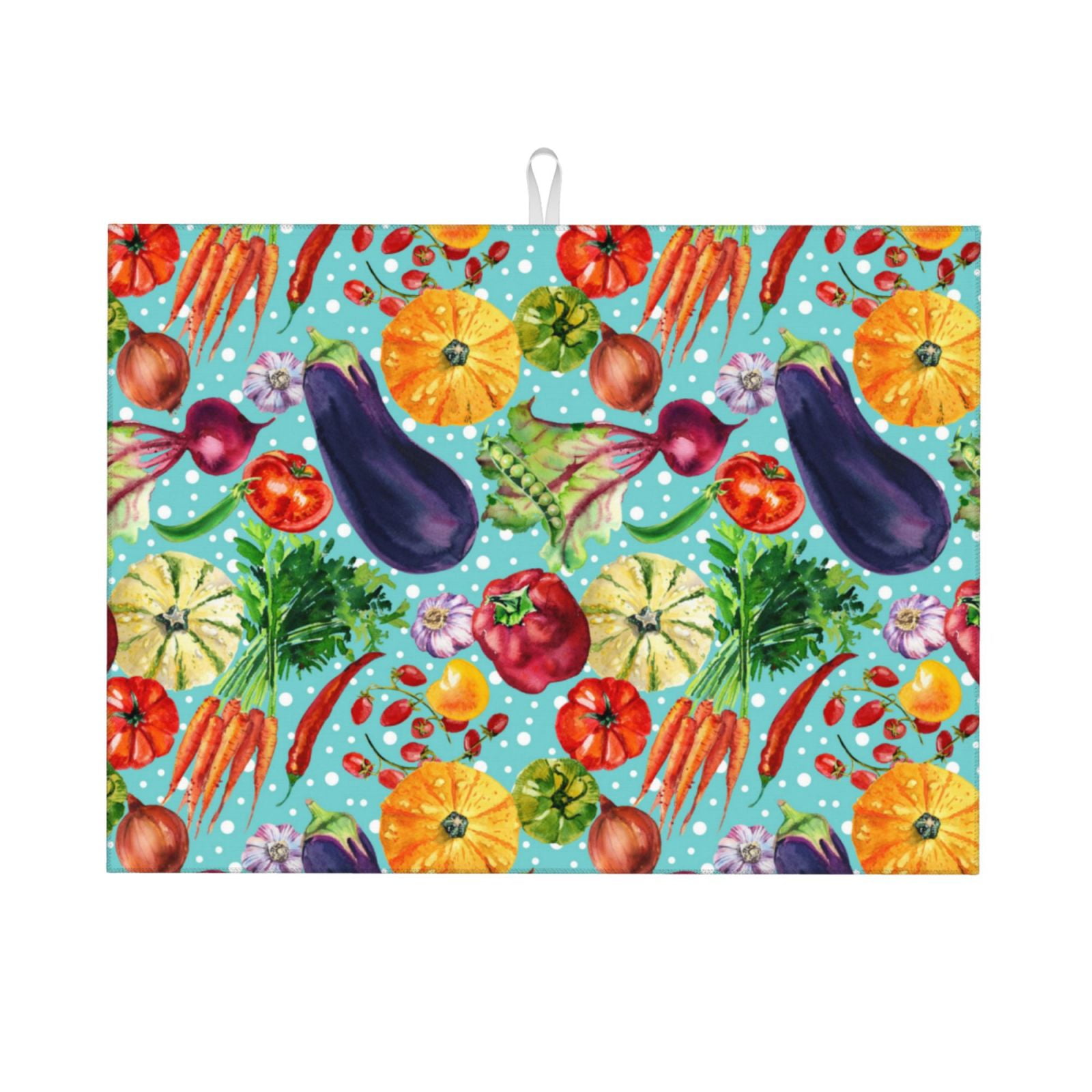 Dish Drying Mats for Kitchen Counter - Vegetable (2) 18x24in Dish ...