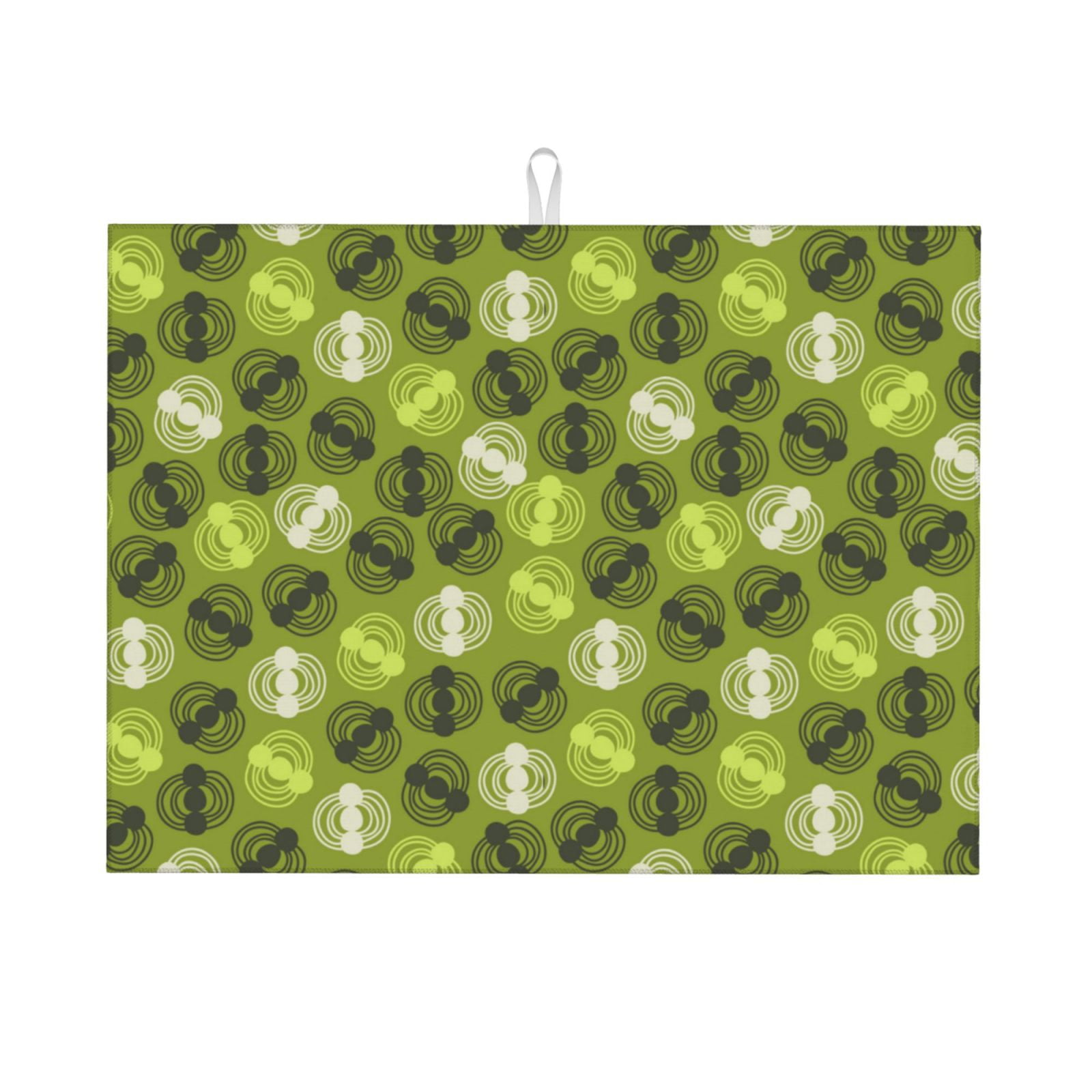 Dish Drying Mats for Kitchen Counter - abstract green pattern 18x24in ...