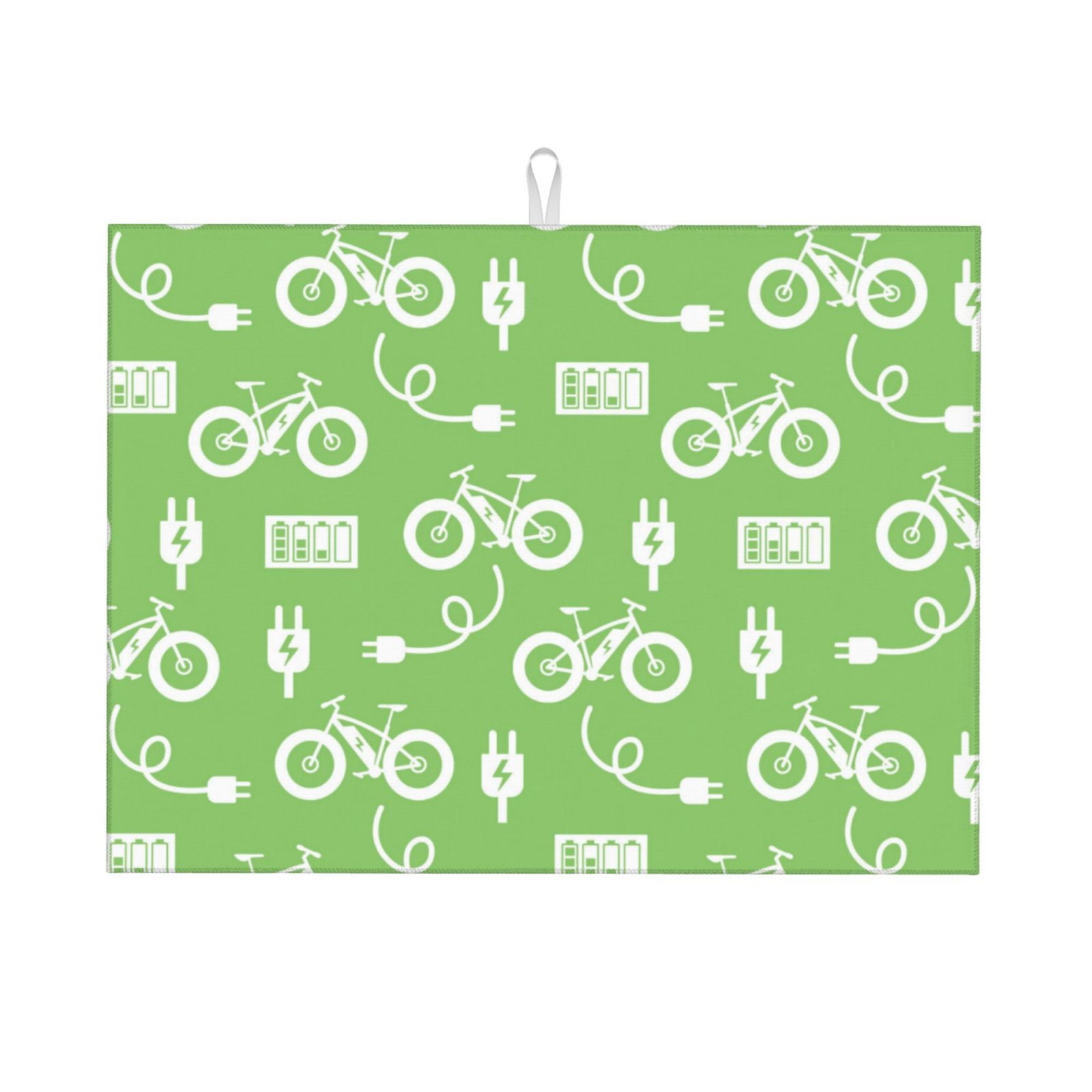 Dish Drying Mats for Kitchen Counter - electric bicycle 18x24in Dish ...