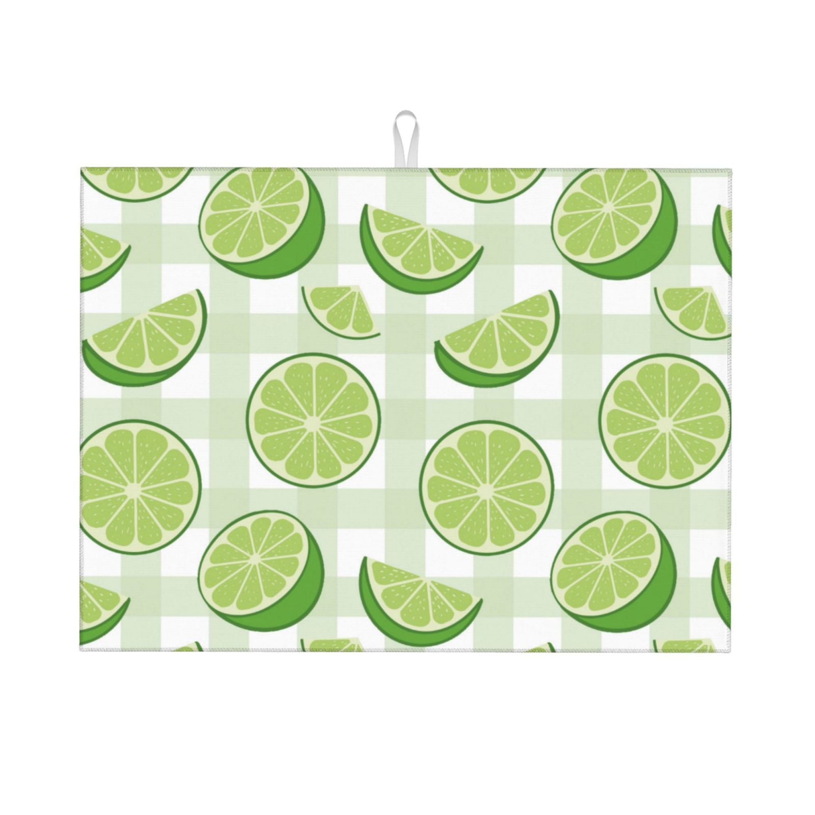 Dish Drying Mats for Kitchen Counter - green Lemon cute 18x24in Dish ...