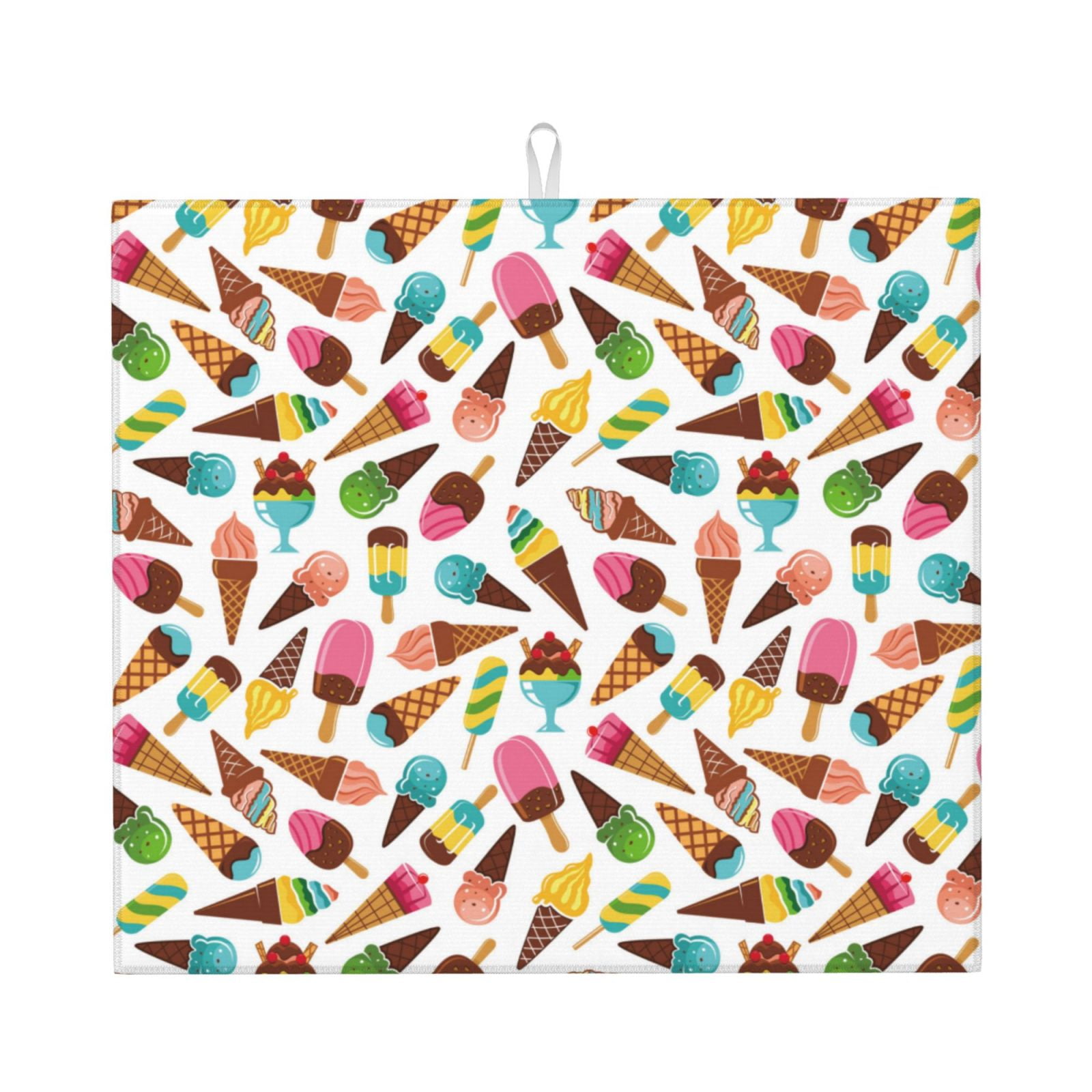 Dish Drying Mats for Kitchen Counter, ice cream popsicles 16x18in Dish ...