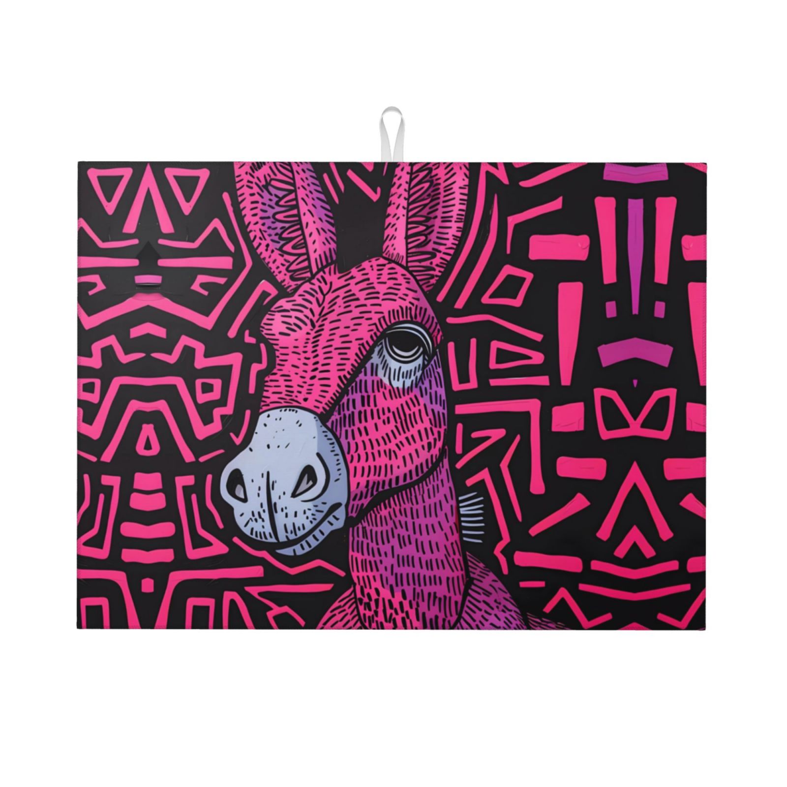 Dish Drying Mats for Kitchen Counter - ink Donkey Pop Art 18x24in Dish ...