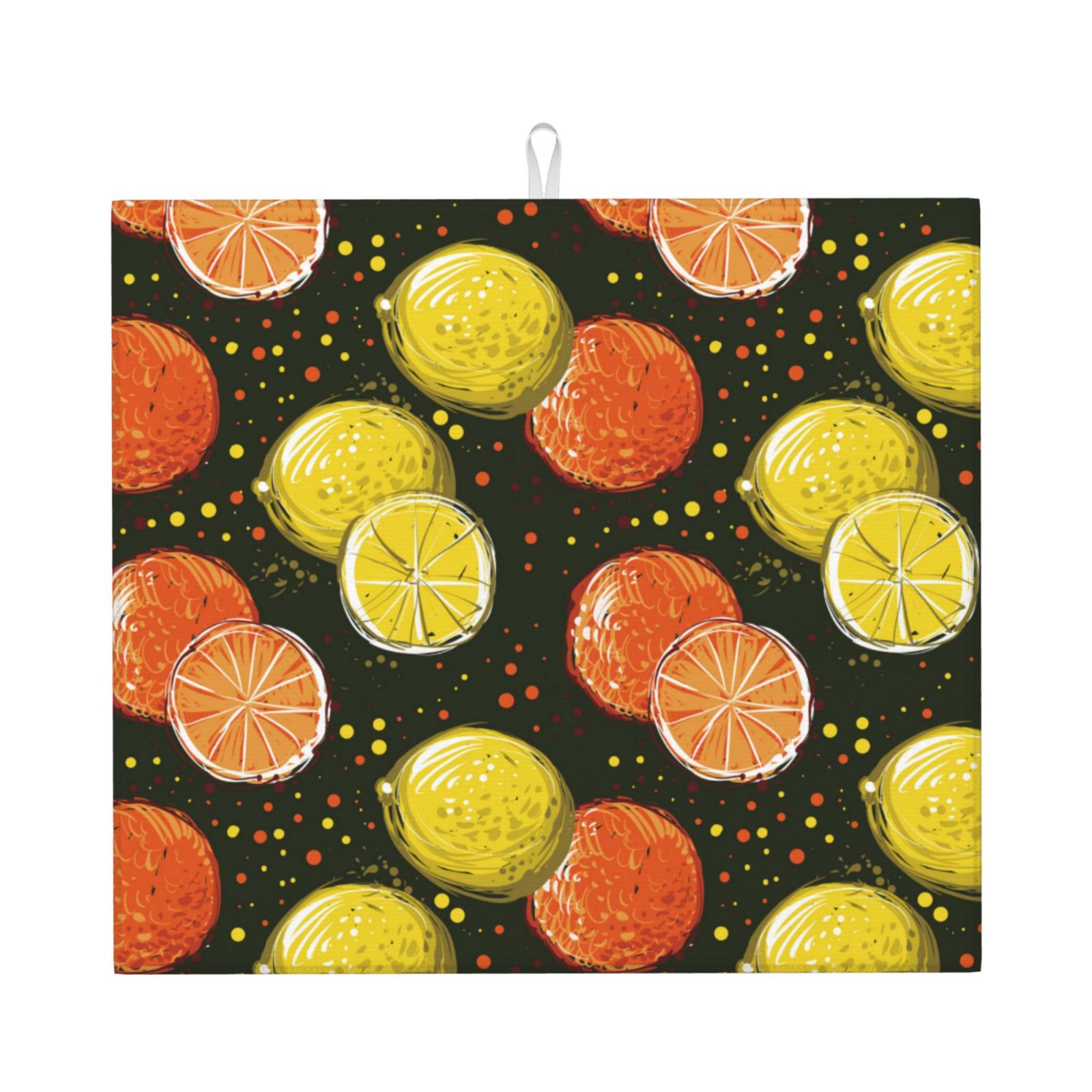 Dish Drying Mats for Kitchen Counter, orange lemon AA 16x18in Dish ...