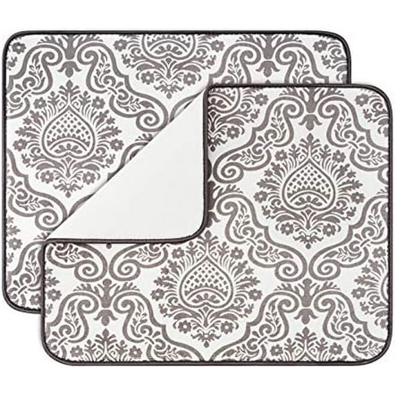 Dish Drying Mats for Kitchen, Ultra Absorbent Microfiber Drying Mat ...