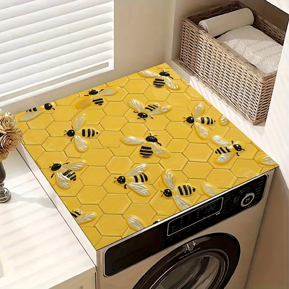 Dish Drying Pad, Yellow Honeycomb Cute Bee Pattern Washing Machine Dust ...
