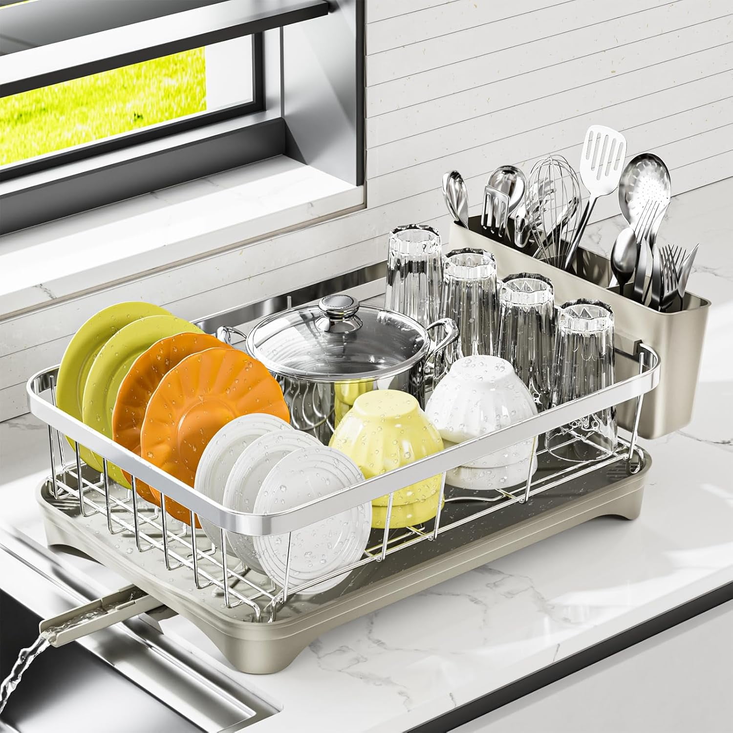 Dish Drying Rack 304 Stainless Steel Dish Drainers for Kitchen Counter ...