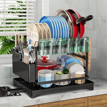 "Creative Home Iron Works 3-Tier Metal Dinner Plate Rack, 20"" H ...