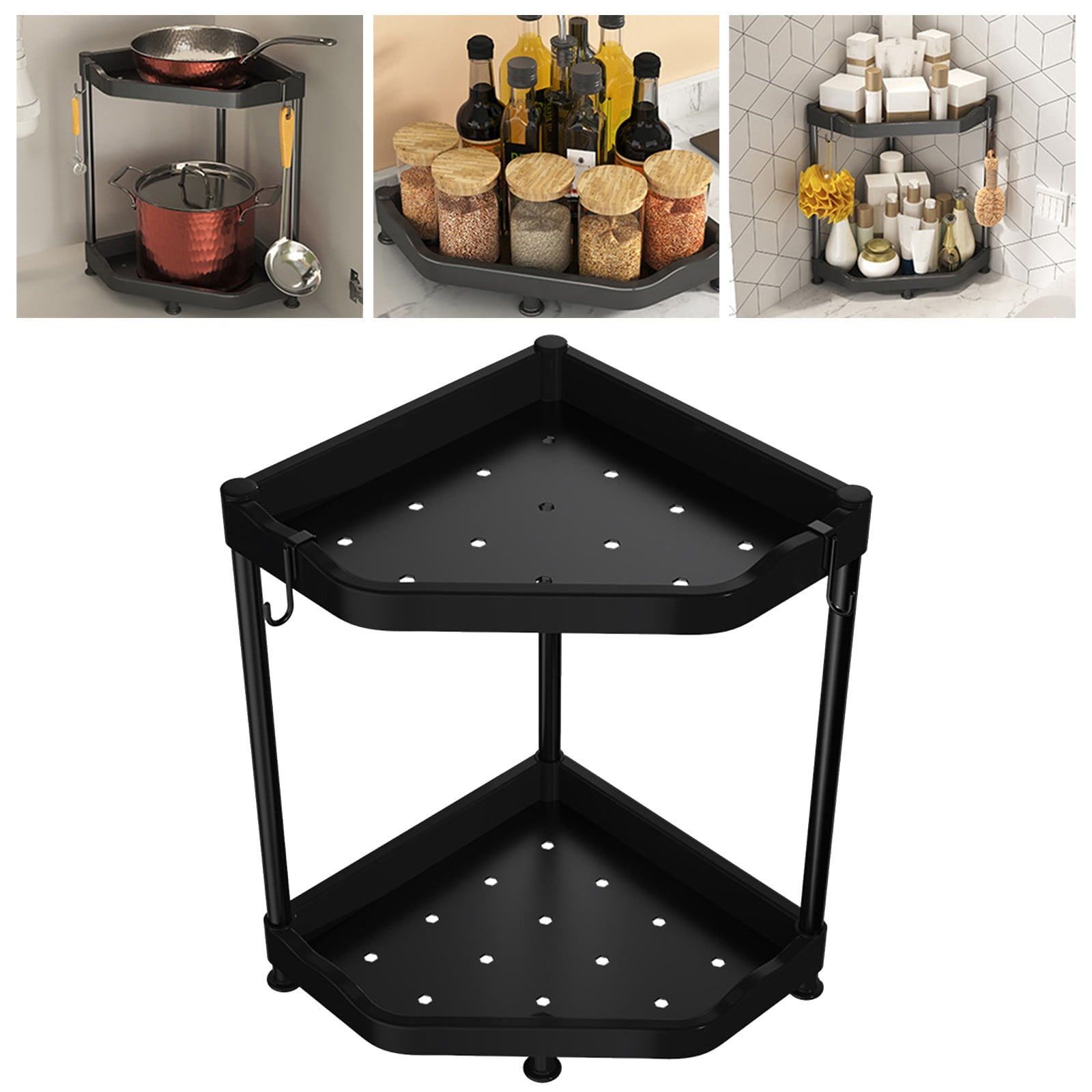 Dish Drying Rack,Corner Shelf 2 Tier Rack Kitchen Organizers And ...