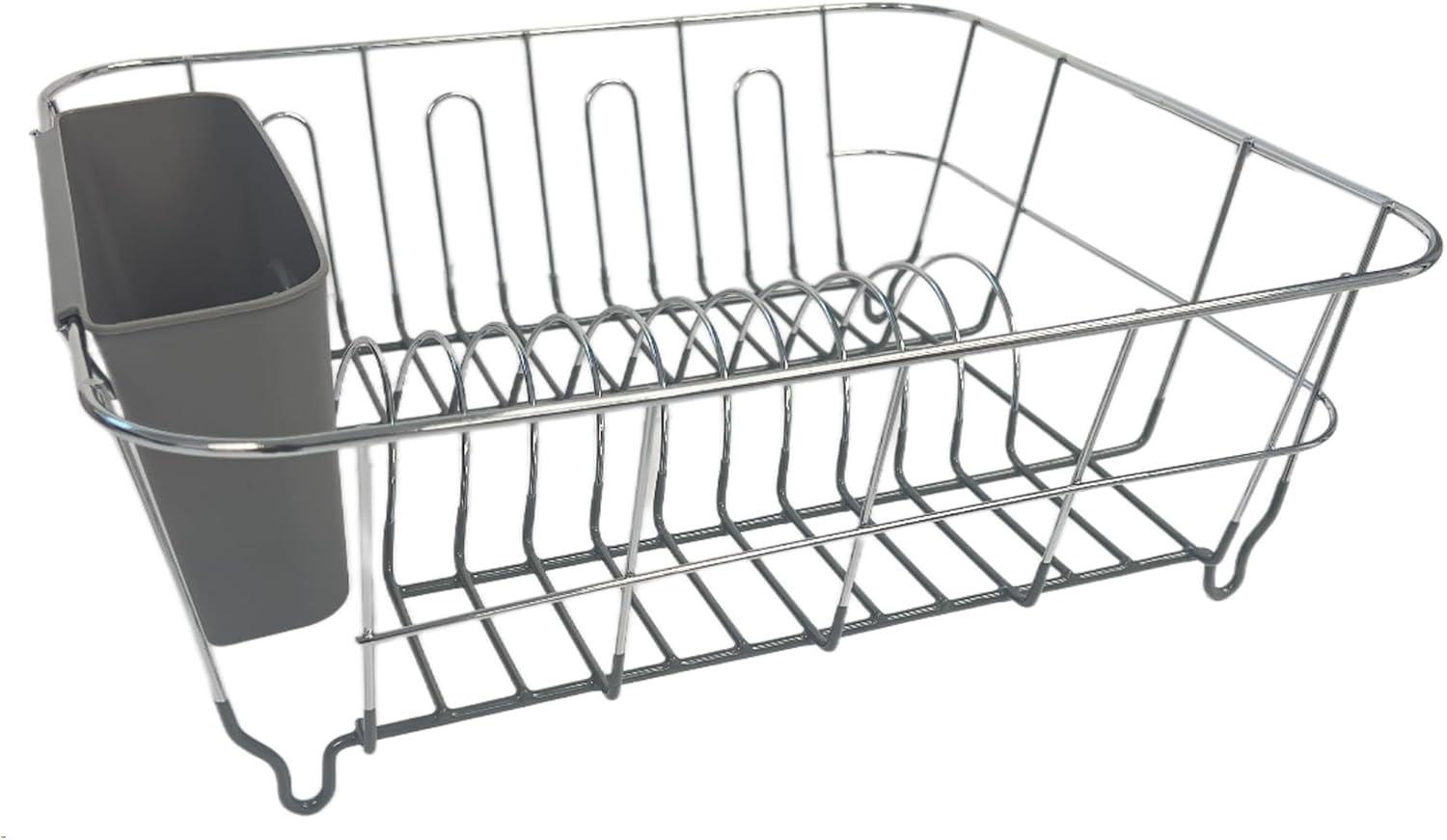 Dish Drying Rack & Cutlery Holder 2 Piece Set - Compact Sink-Fitting ...