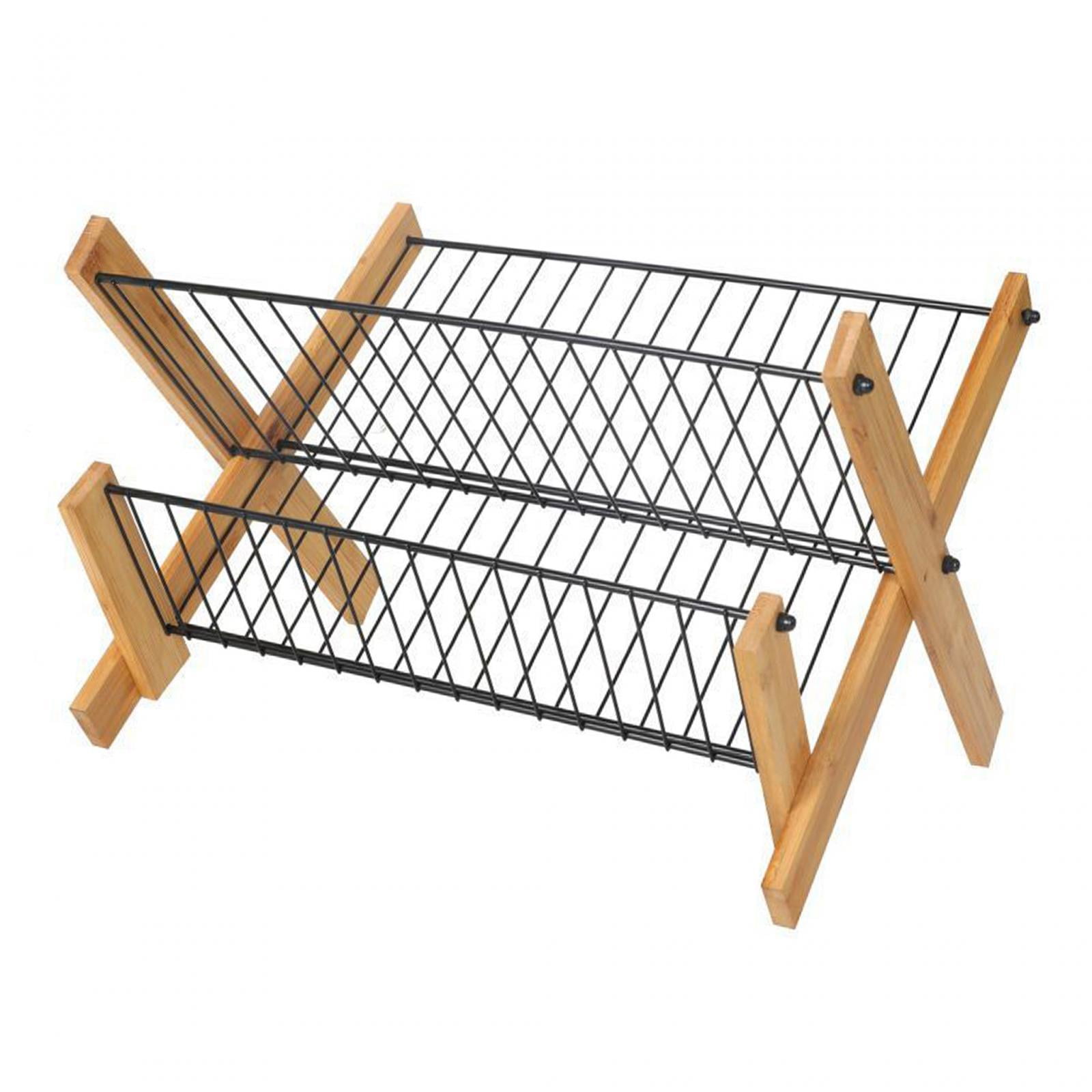 Dish Drying Rack Dish Drainer Rack 2 Tier Space Saving, Utensil Kitchen ...