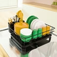 EILSORRN Compact Stainless Steel Dish Rack with Drainboard and Utensil ...