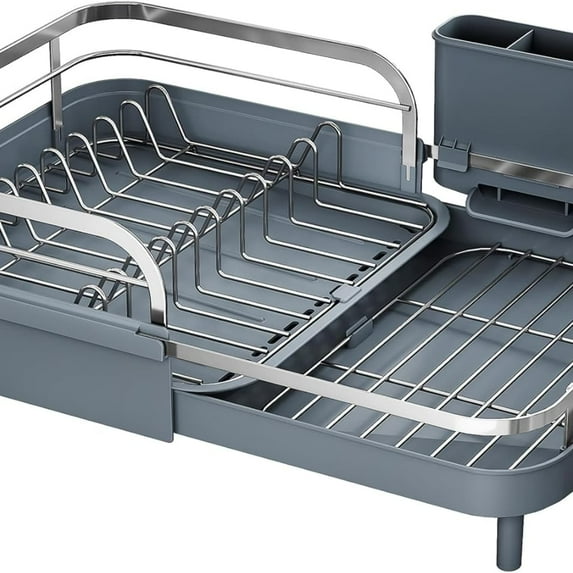 Dish Drying Rack - Expandable Dish Rack for Kitchen Counter, Rust ...