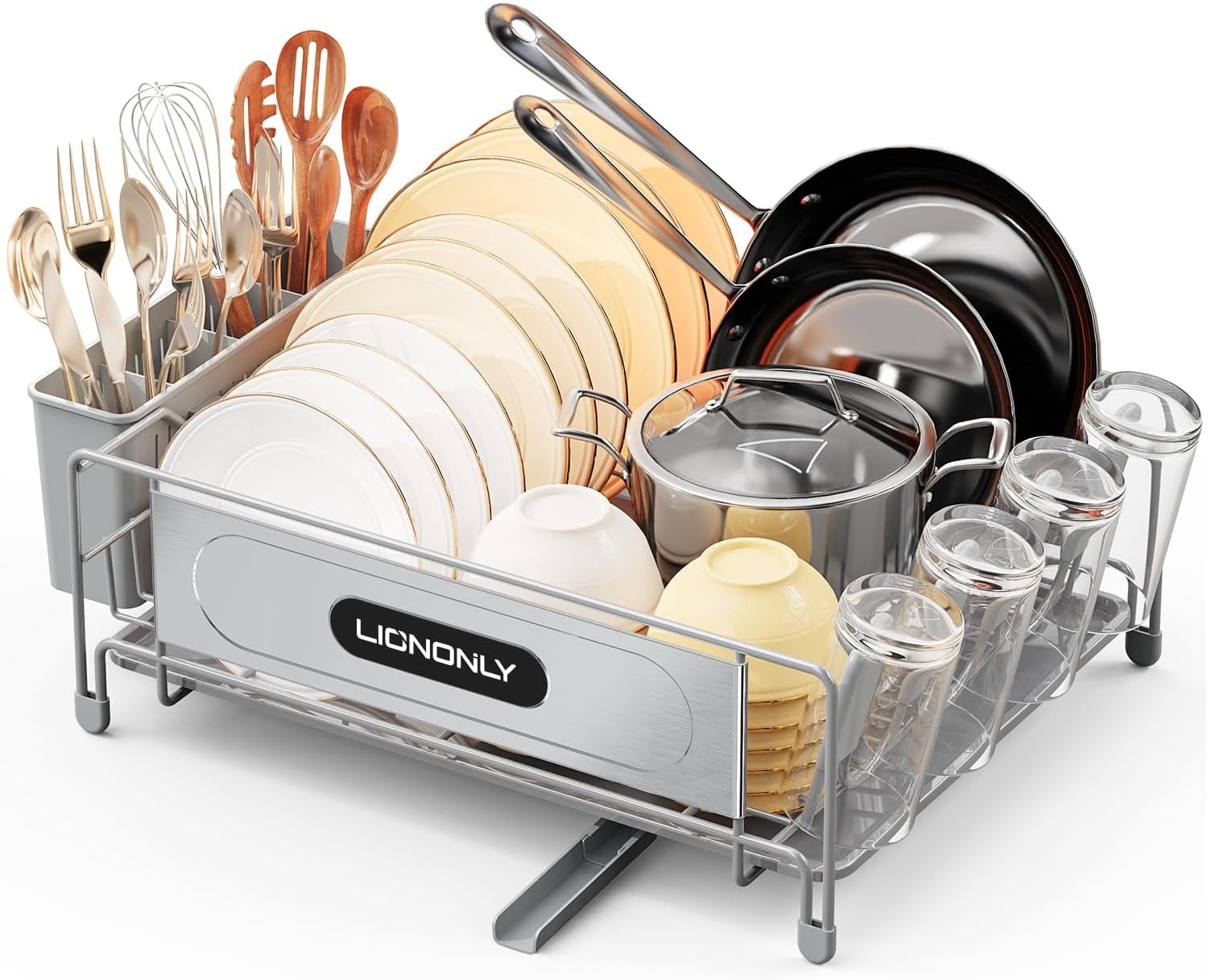 Dish Drying Rack, Kitchen Counter Dish Racks, 304 Stainless Steel ...