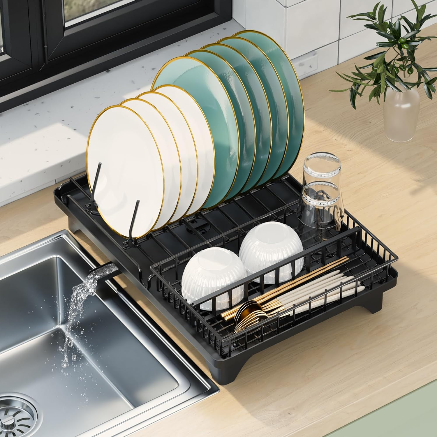 Dish Drying Rack for Kitchen Counter – Large Separable Dish Rack with ...