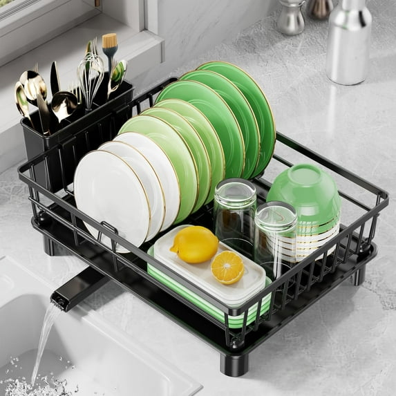 Dish Drying Rack for Kitchen Counter, Stainless Steel Drainer Anti Rust ...