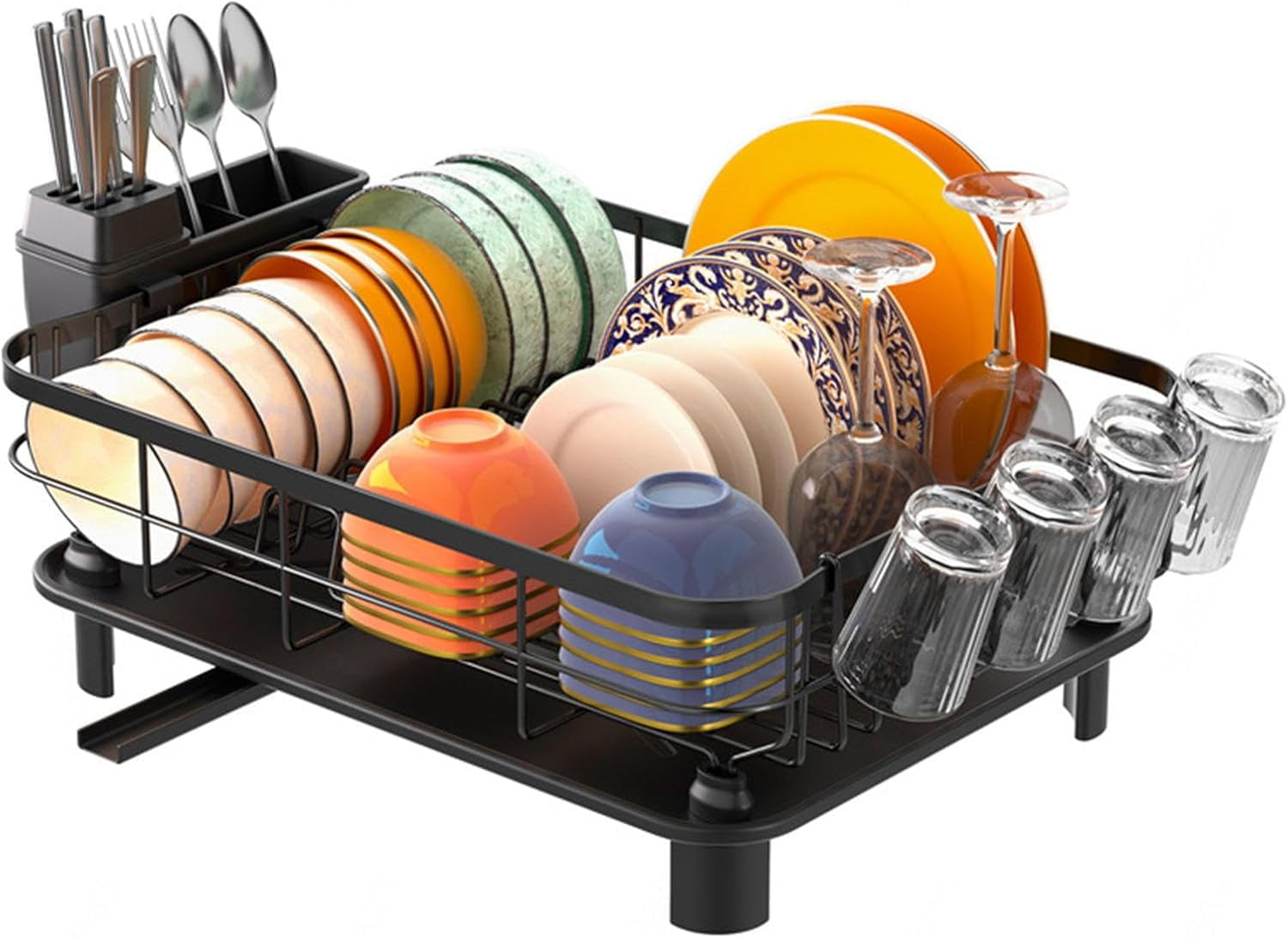 Dish Drying Rack,Large Dish Rack for Kitchen Counter,Dish Drainer with ...