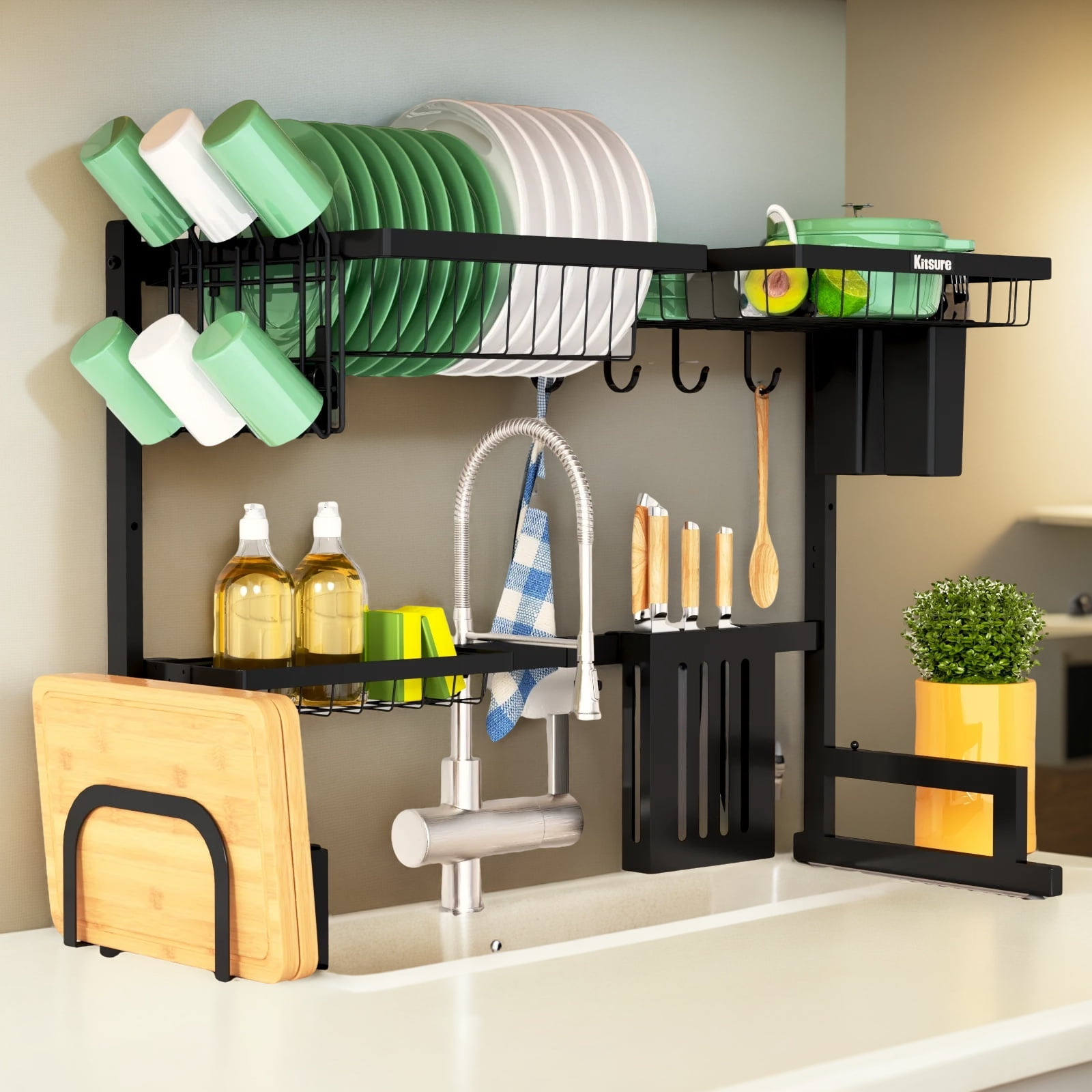 Dish Drying Rack - Large Over The Sink Dish Drainer Drying Rack (26.6 ...