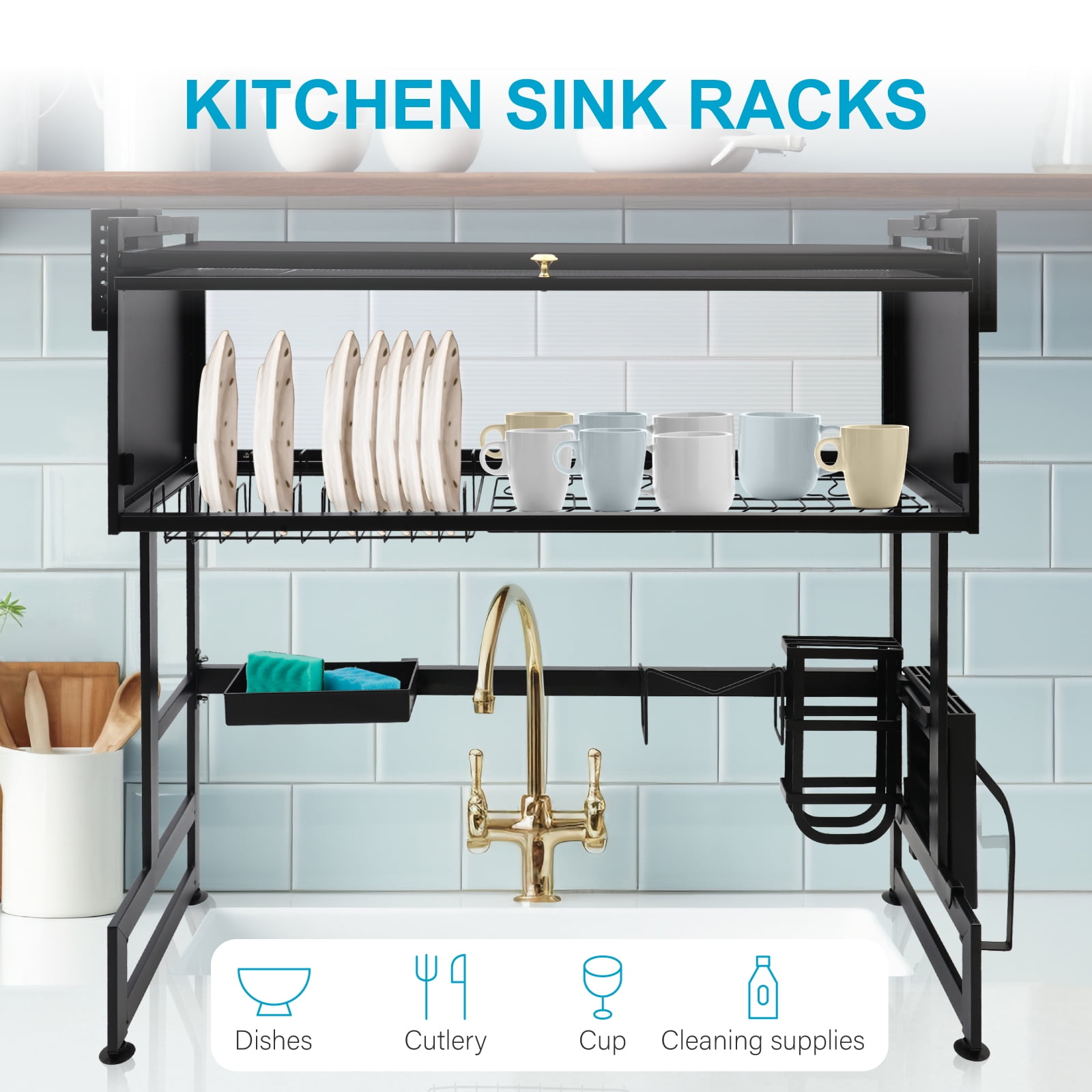 DEKAXID Dish Drying Rack - Large Over The Sink Dish Drainer Drying Rack ...