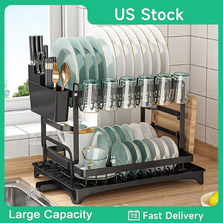 Dish Drying Rack, Multifunctional Dish Rack, Rustproof Kitchen Dish ...