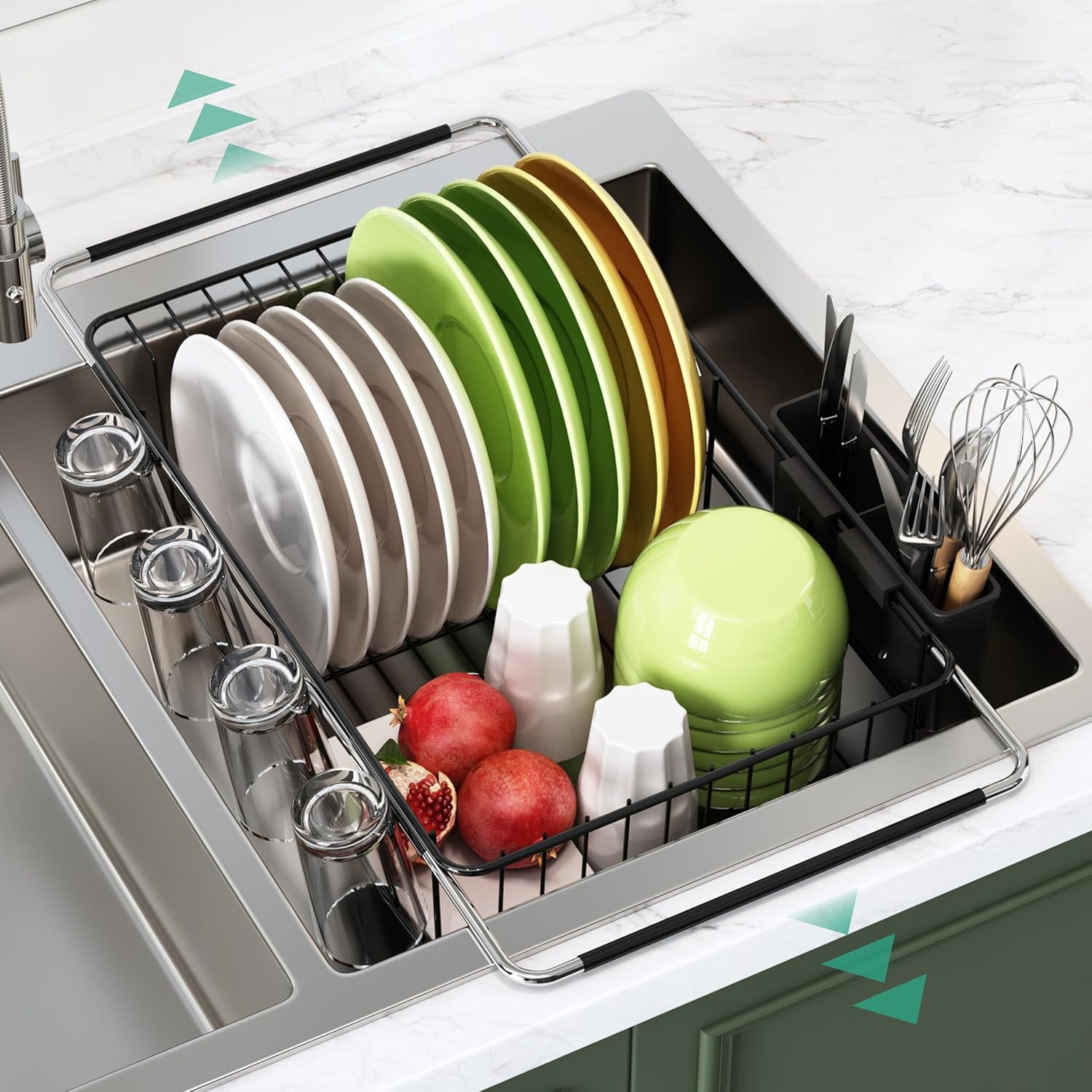 Dish Drying Rack in Sink, Dish Rack use for Countertops & in Sinks ...