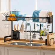 KitchenAid Large Stainless Steel Dish Rack with Drain Drying Feature ...