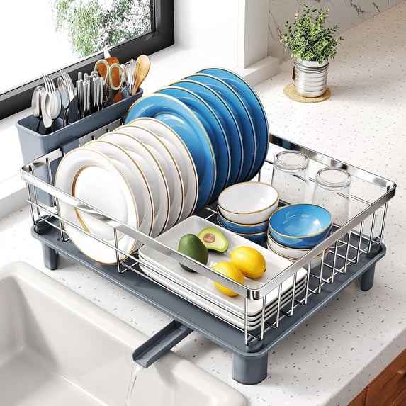 Dish Drying Rack - Small Dish Rack for Kitchen Counter, Stainless Steel ...