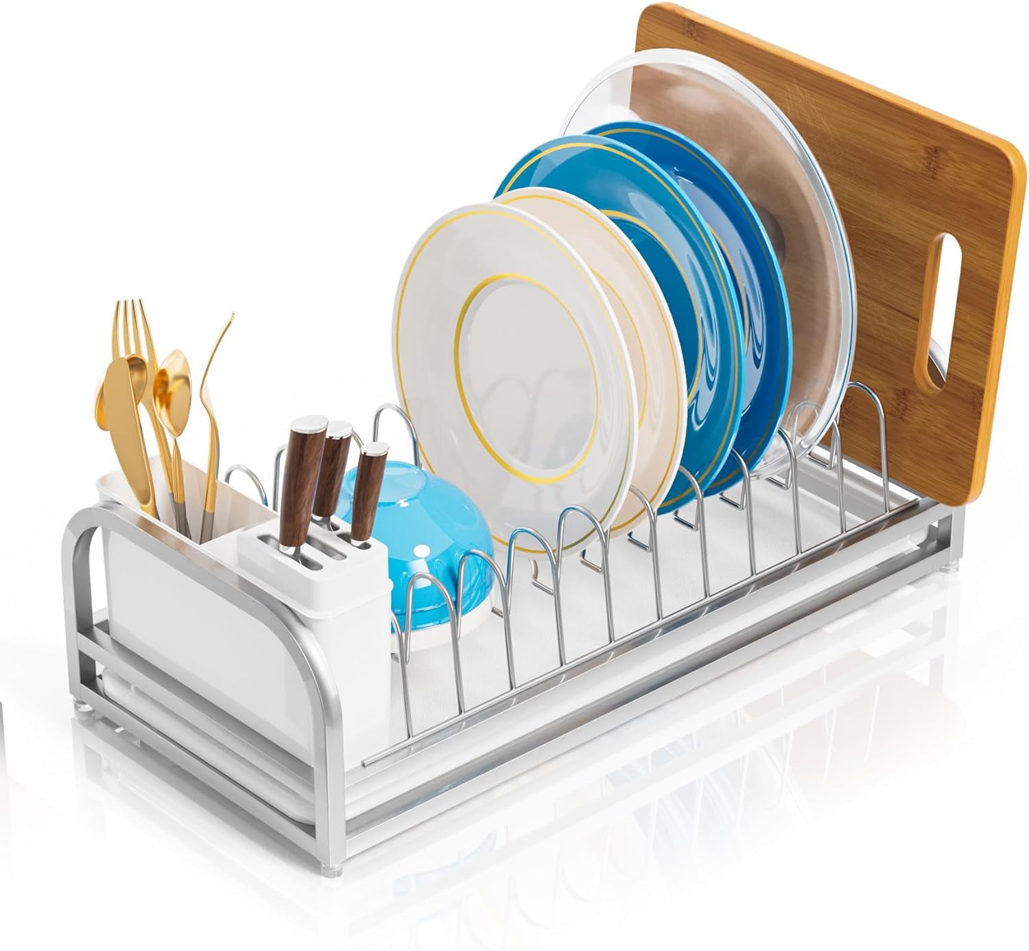 Dish Drying Rack for Small Kitchen Counter, 304 Stainless Steel Small ...