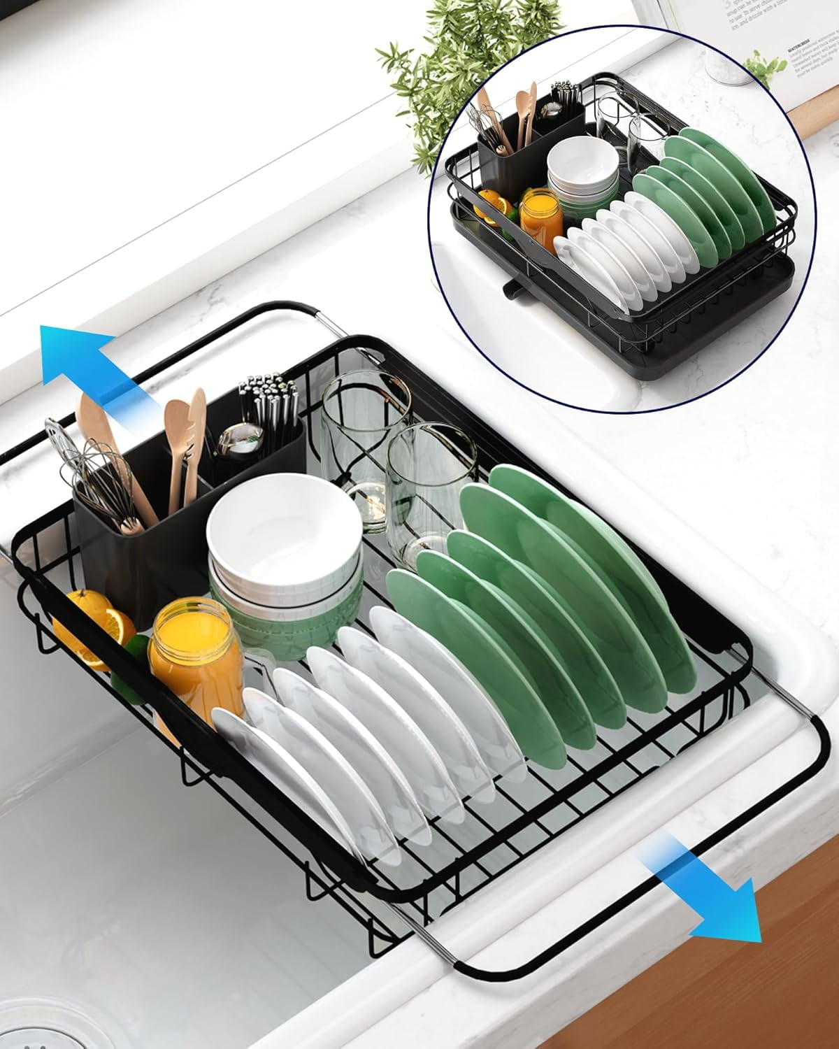 Dish Drying Rack - Space Saving Dish Rack, Countertop Dish Rack ...
