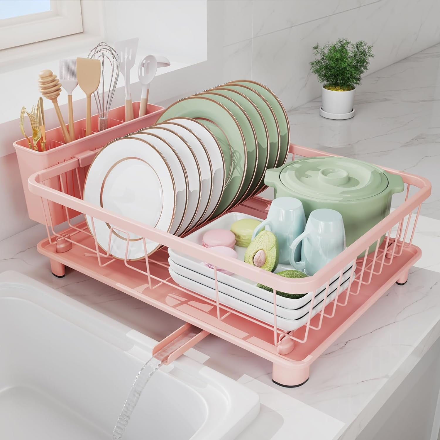 Dish Drying Rack - Space-Saving Dish Rack,Dish Racks for Kitchen ...
