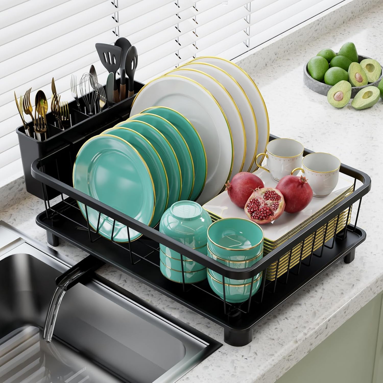 Dish Drying Rack - Space-Saving Dish Rack,Dish Racks for Kitchen ...